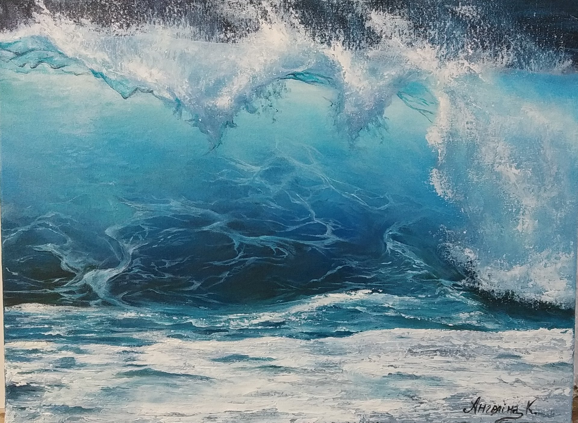 Wave Painting by Angelina Karpenkova - Jose Art Gallery