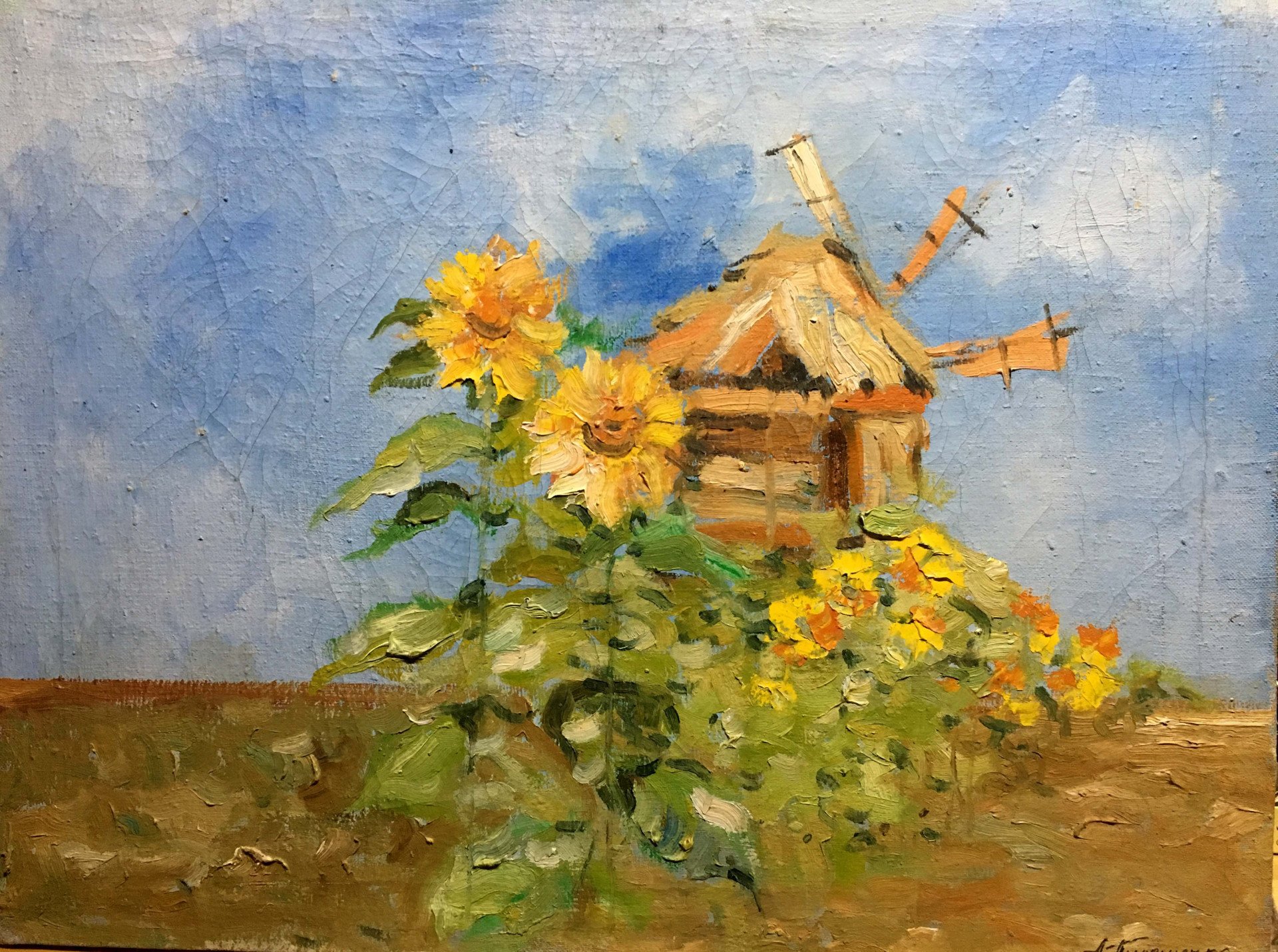 Oil painting Mill Painting by Andrii Zhyvodorov