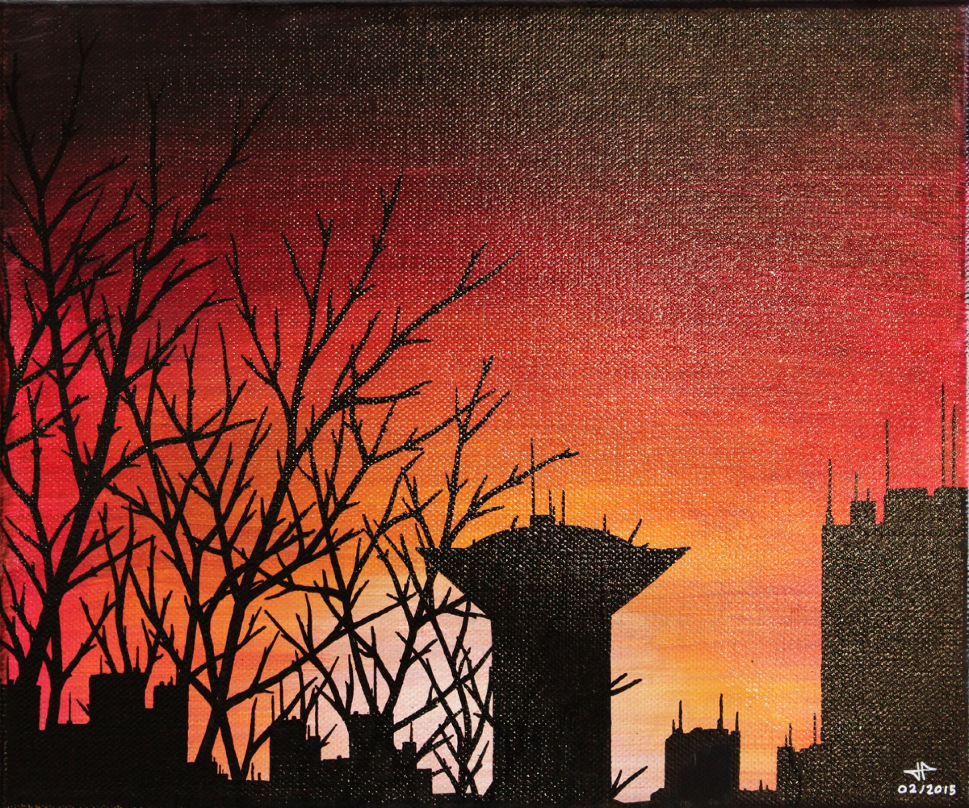 Landscape Urbanized Painting by Jonathan Pradillon