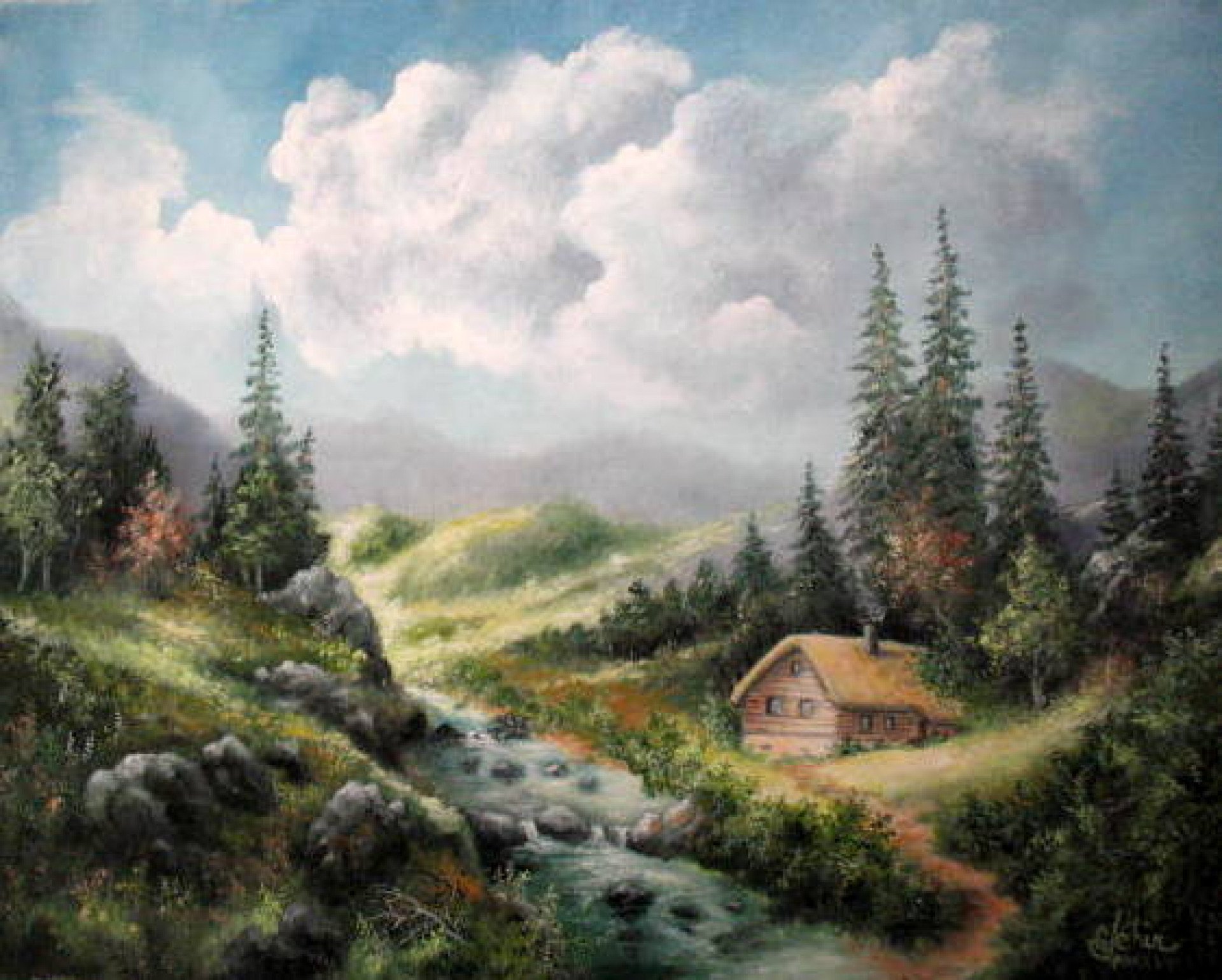 Far from the world Painting by Gérard JEHIN