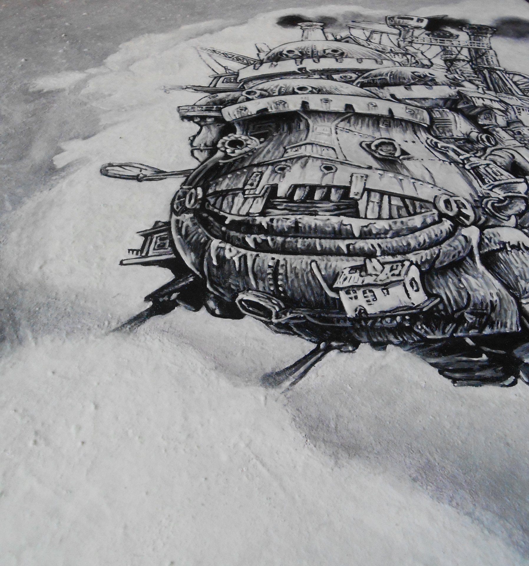 Glow in the dark, Howl's M. C. Painting by Galina Povhanych