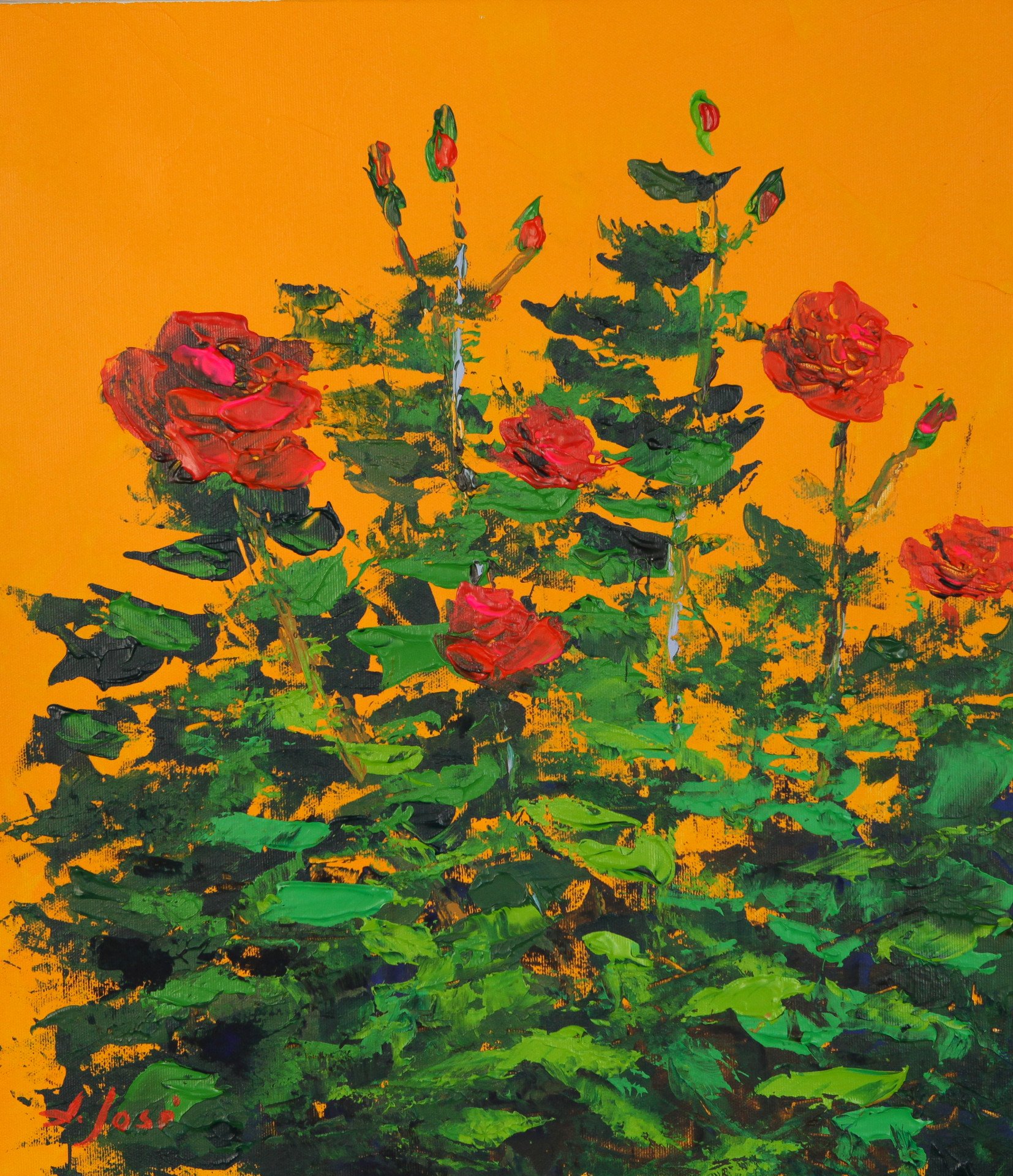 Roses Painting by Alexander Jose - Jose Art Gallery