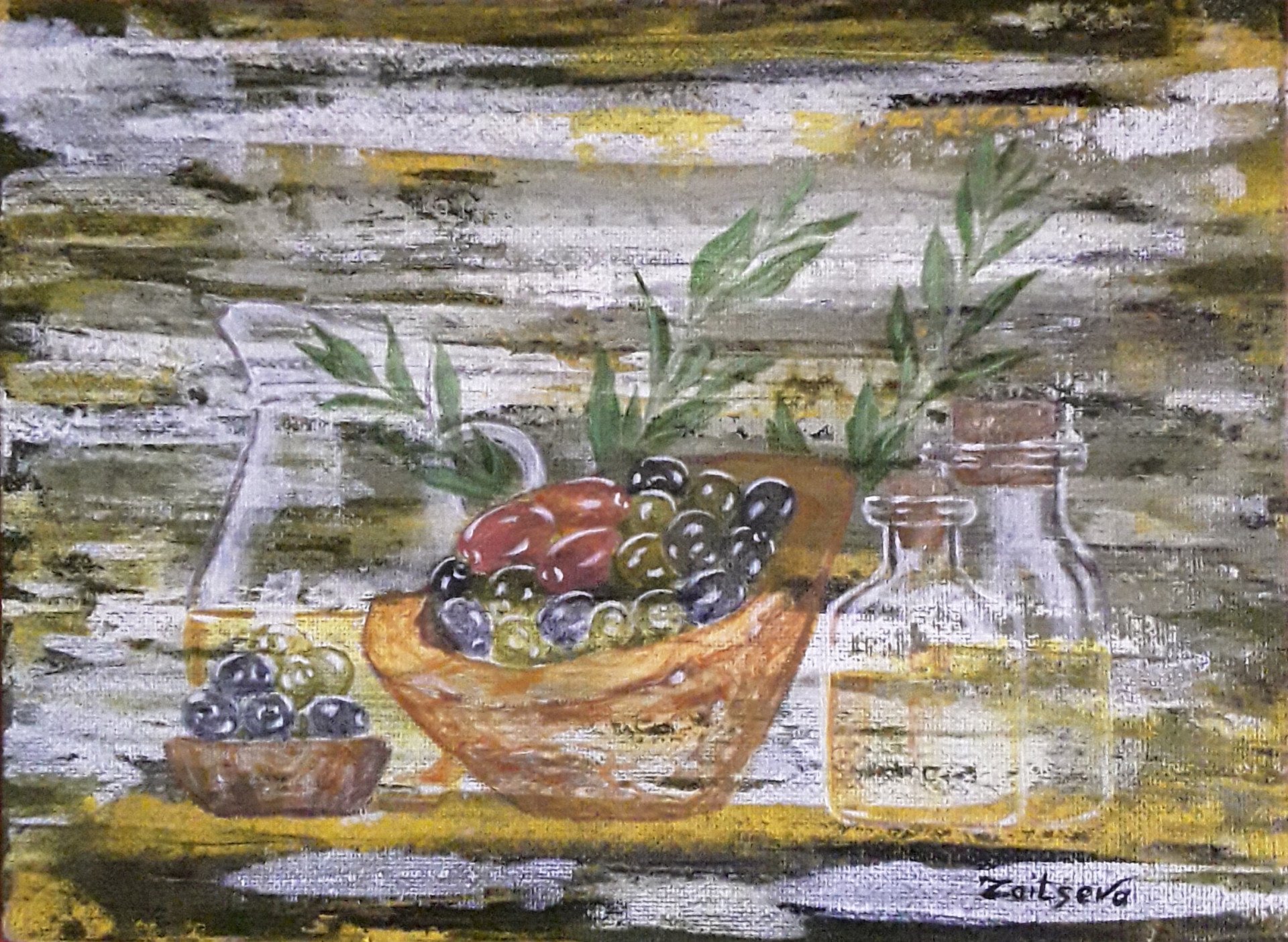 Olive Drawing - Elena Zaitseva - Jose Art Gallery