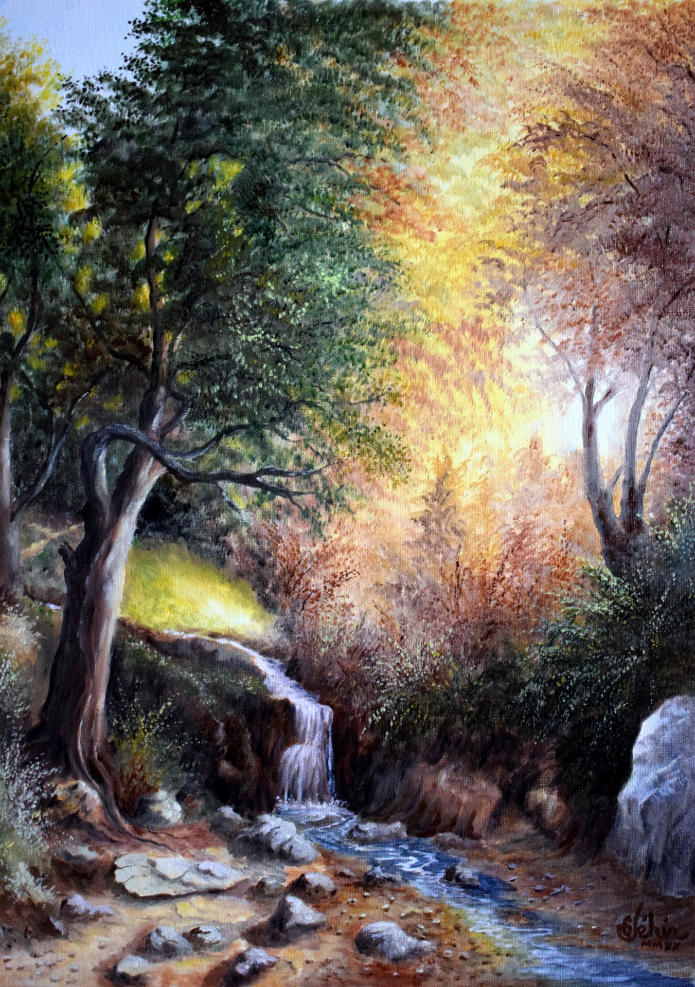 The sun rises Painting by Gérard JEHIN - Jose Art Gallery