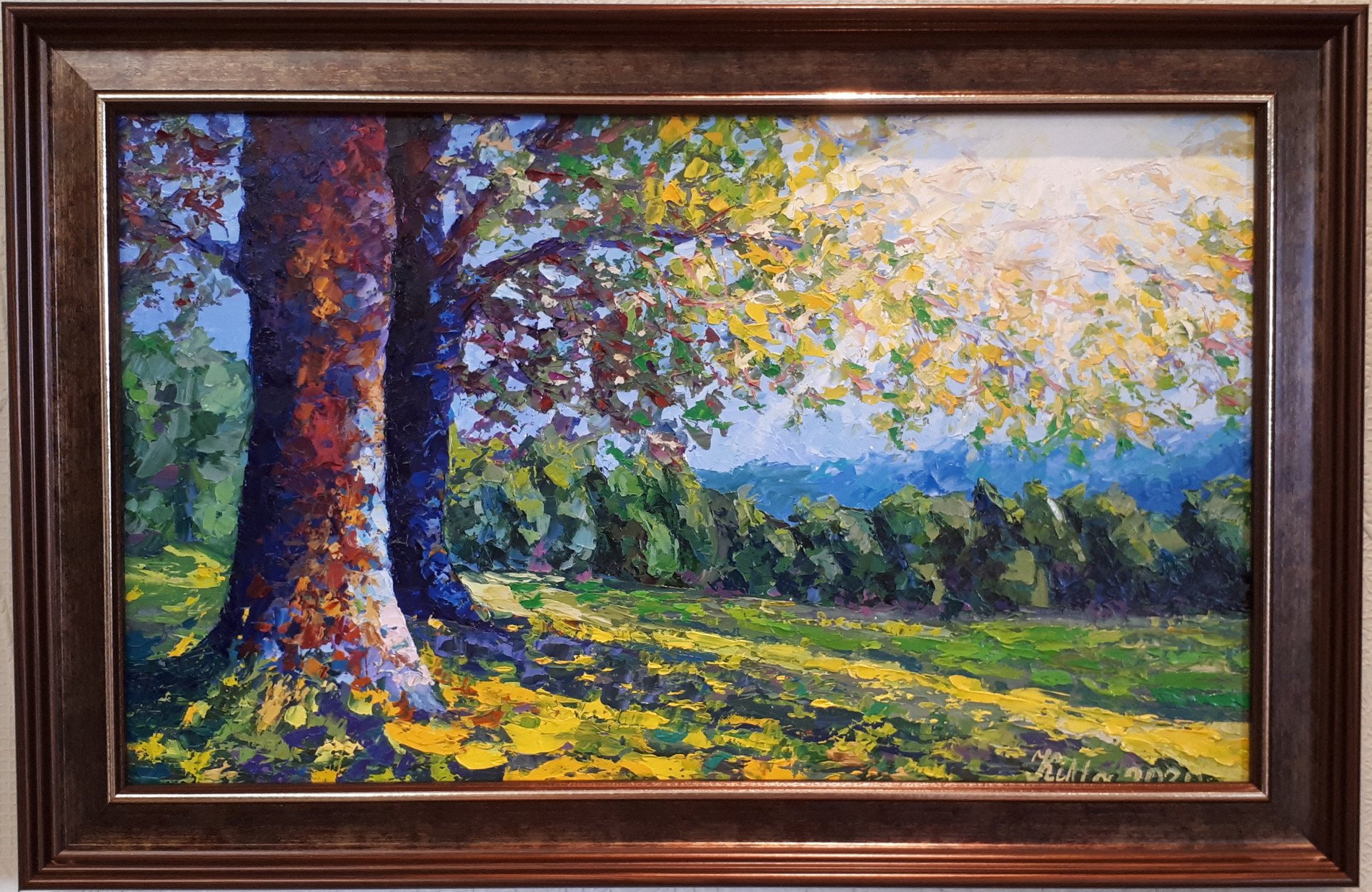 Painting "Through the foliage" | Artist Marina Kirillova | Jose Art Gallery