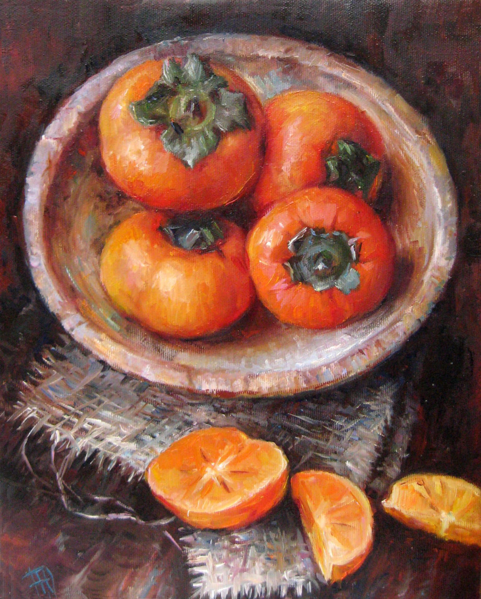 Persimmon Painting by Julia Perepelkina - Jose Art Gallery