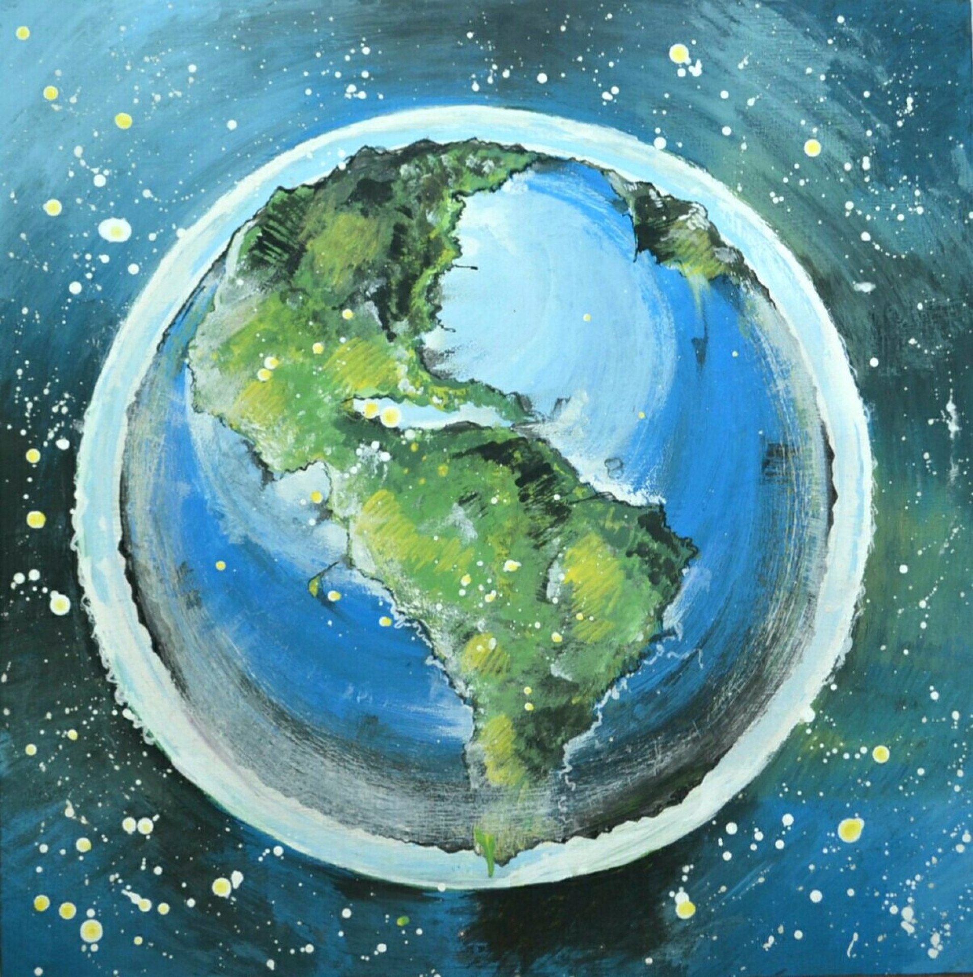 Earth/2016 Painting by Petro Osipov - Jose Art Gallery