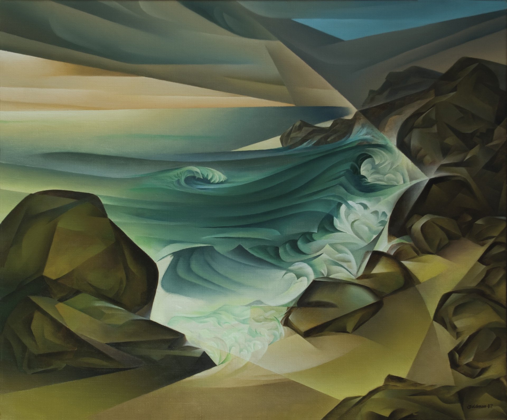 On the shore Drawing - Isaac Feldman - Jose Art Gallery