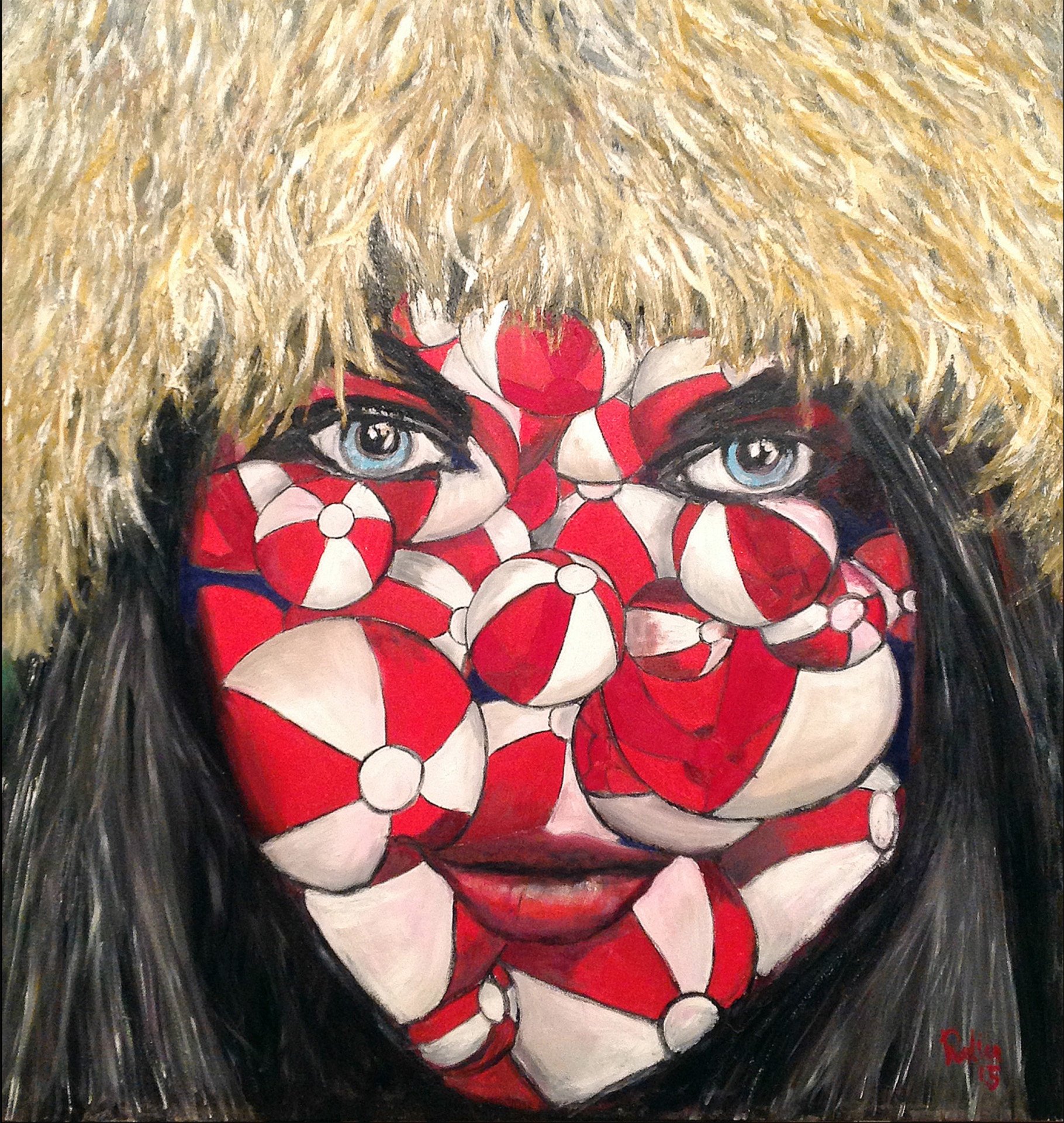 Anna balloon transformation Painting by Alain Rodier