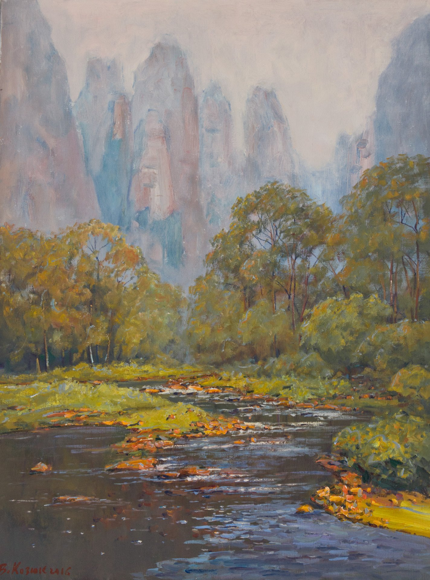 Golden Lash River, China Painting by Vladimir Koziuck