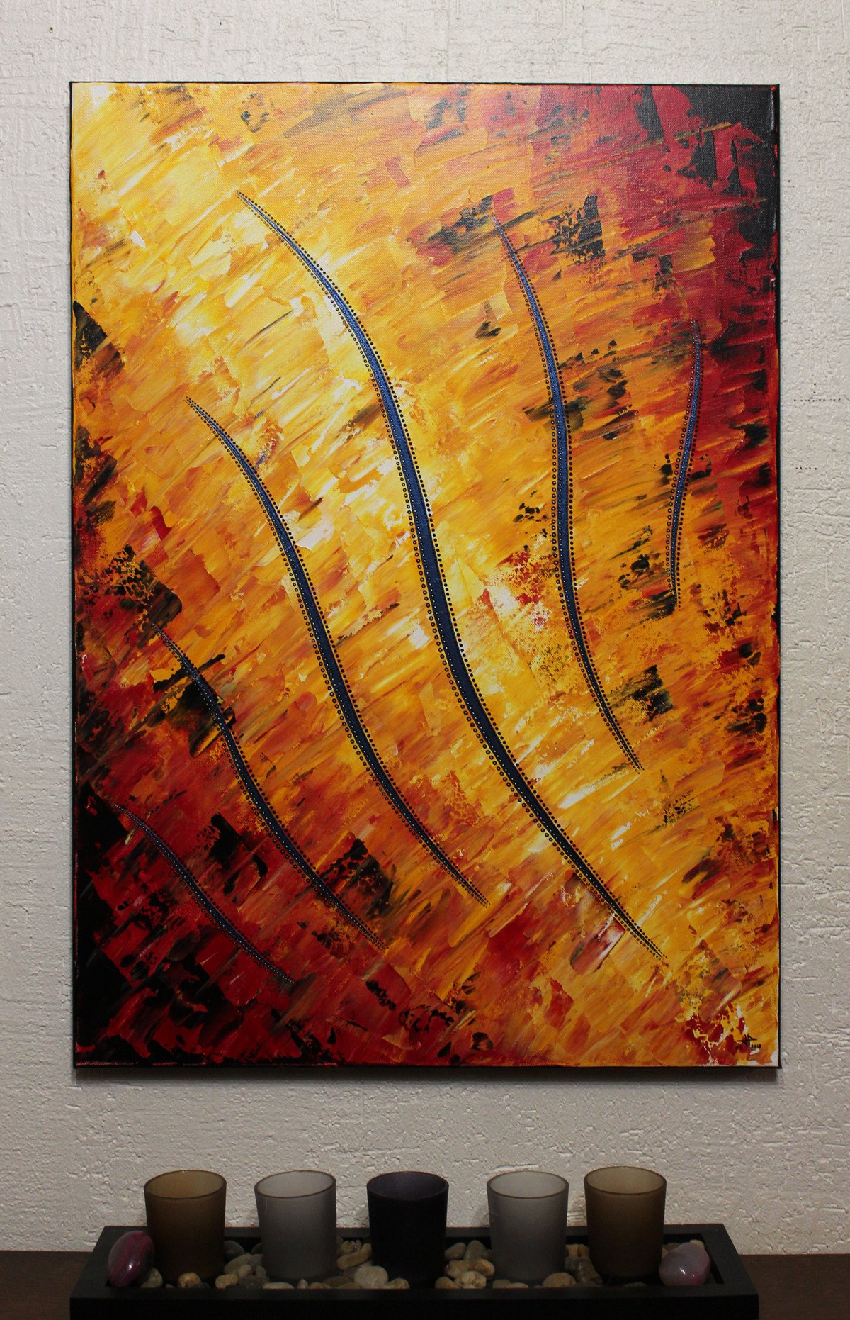 Opposite elements Painting by Jonathan Pradillon - Jose Art Gallery