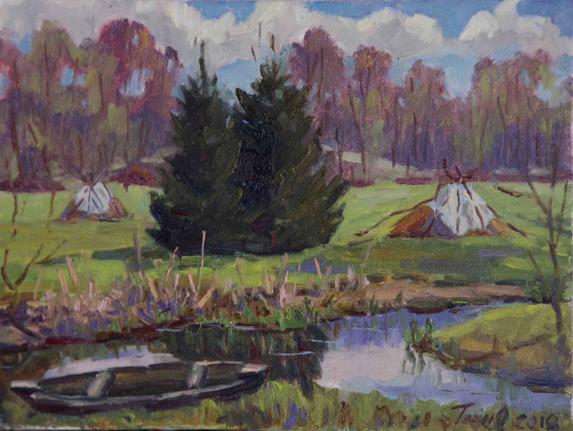 Greenery of spring Painting by Alexandr Golin