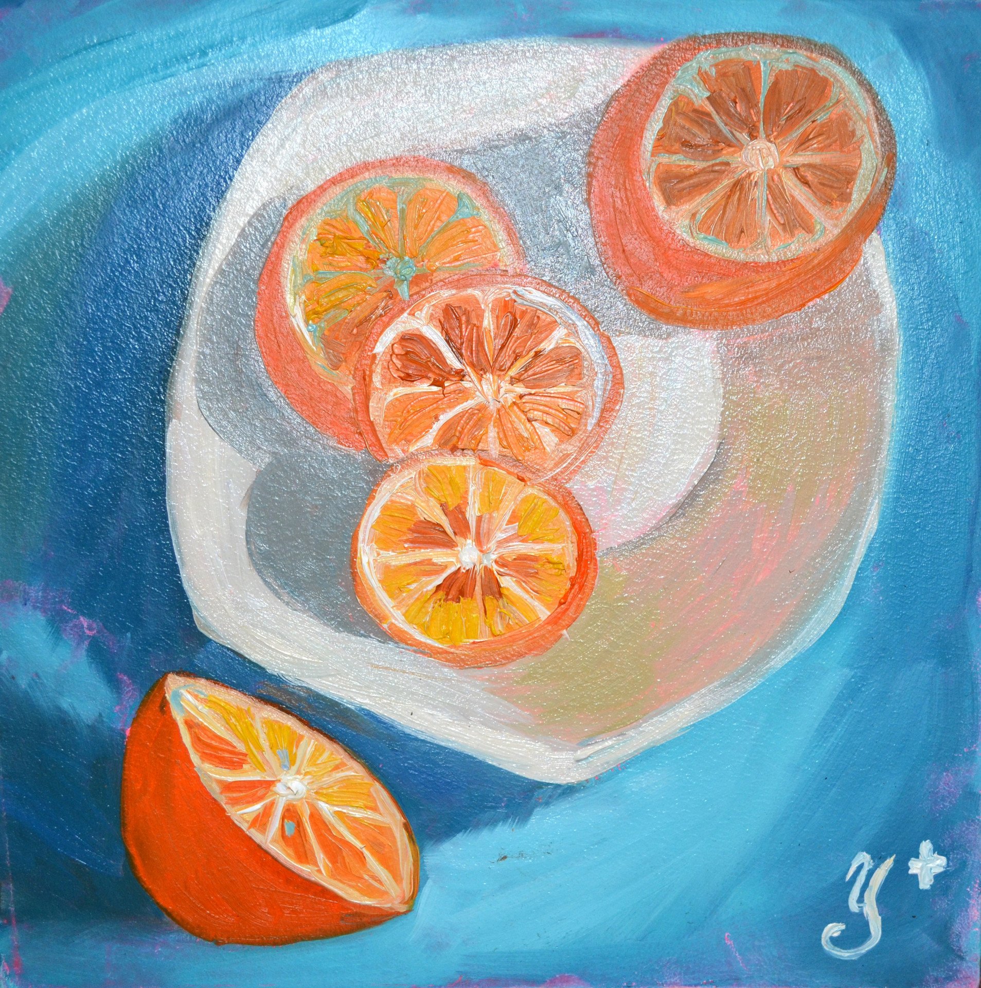 An orange Painting by ANASTASIIA NAUMENKO - Jose Art Gallery