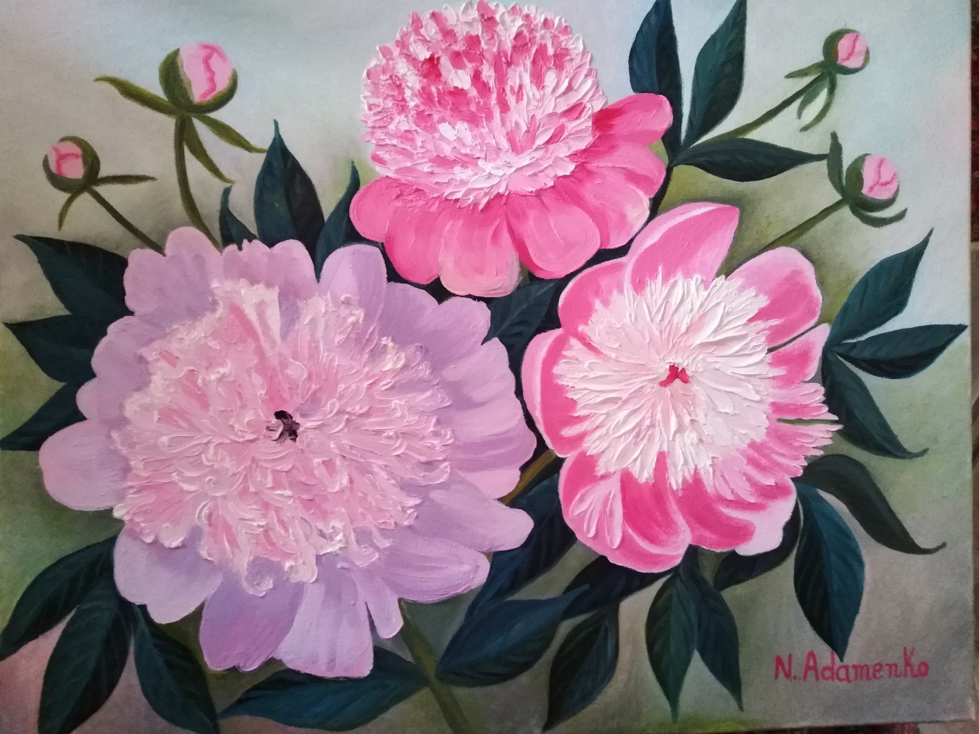 Pink shine Painting by Natalia Adamenko - Jose Art Gallery