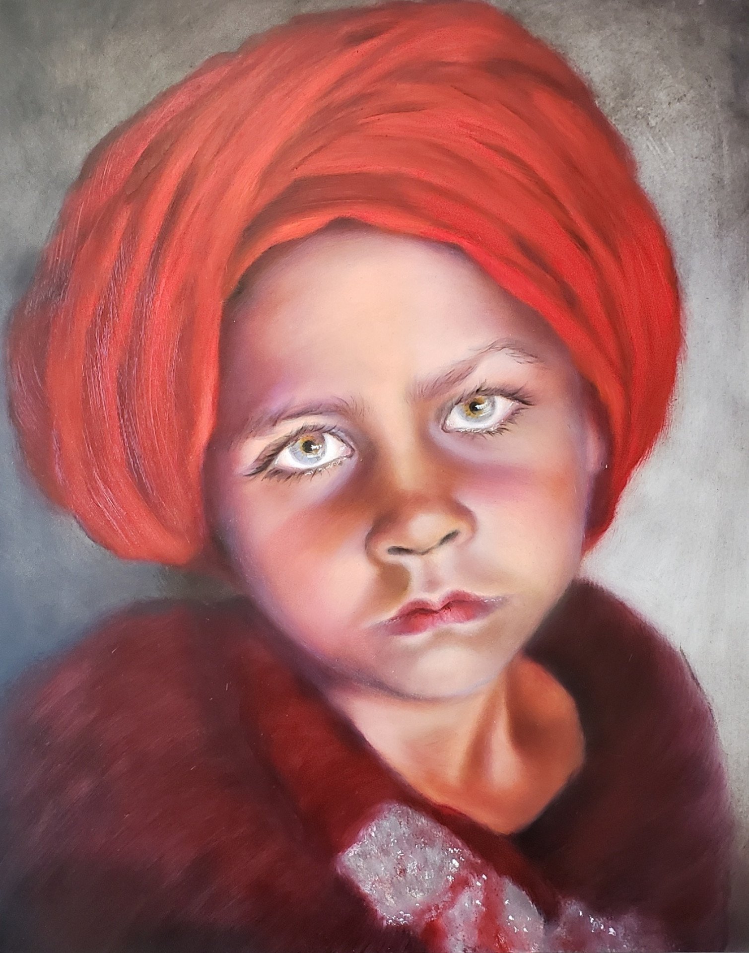 Boy with Red Turban Painting by Nersel Muehlen
