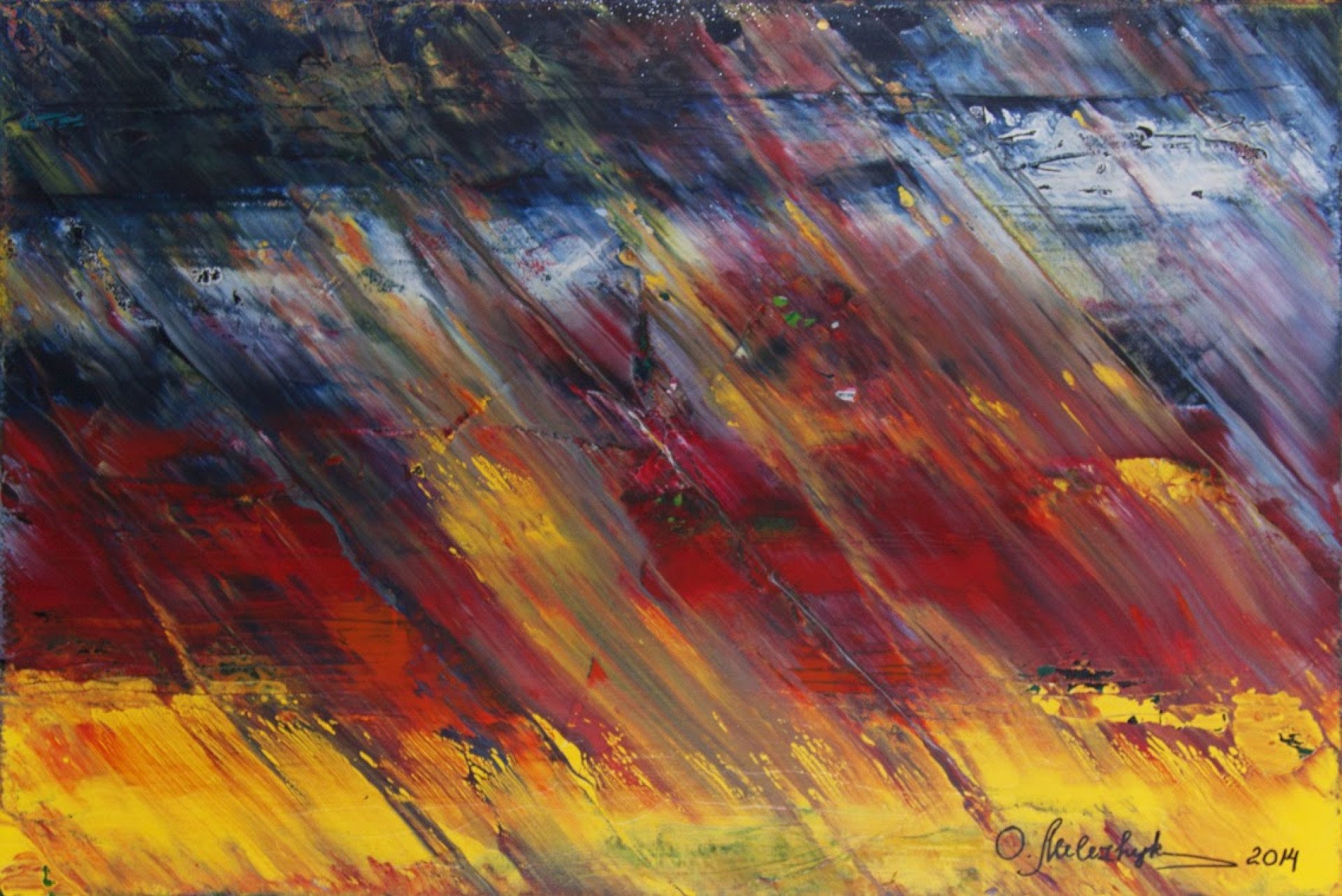 INTERNAL FIRE Painting by Olga Melezhyk - Jose Art Gallery