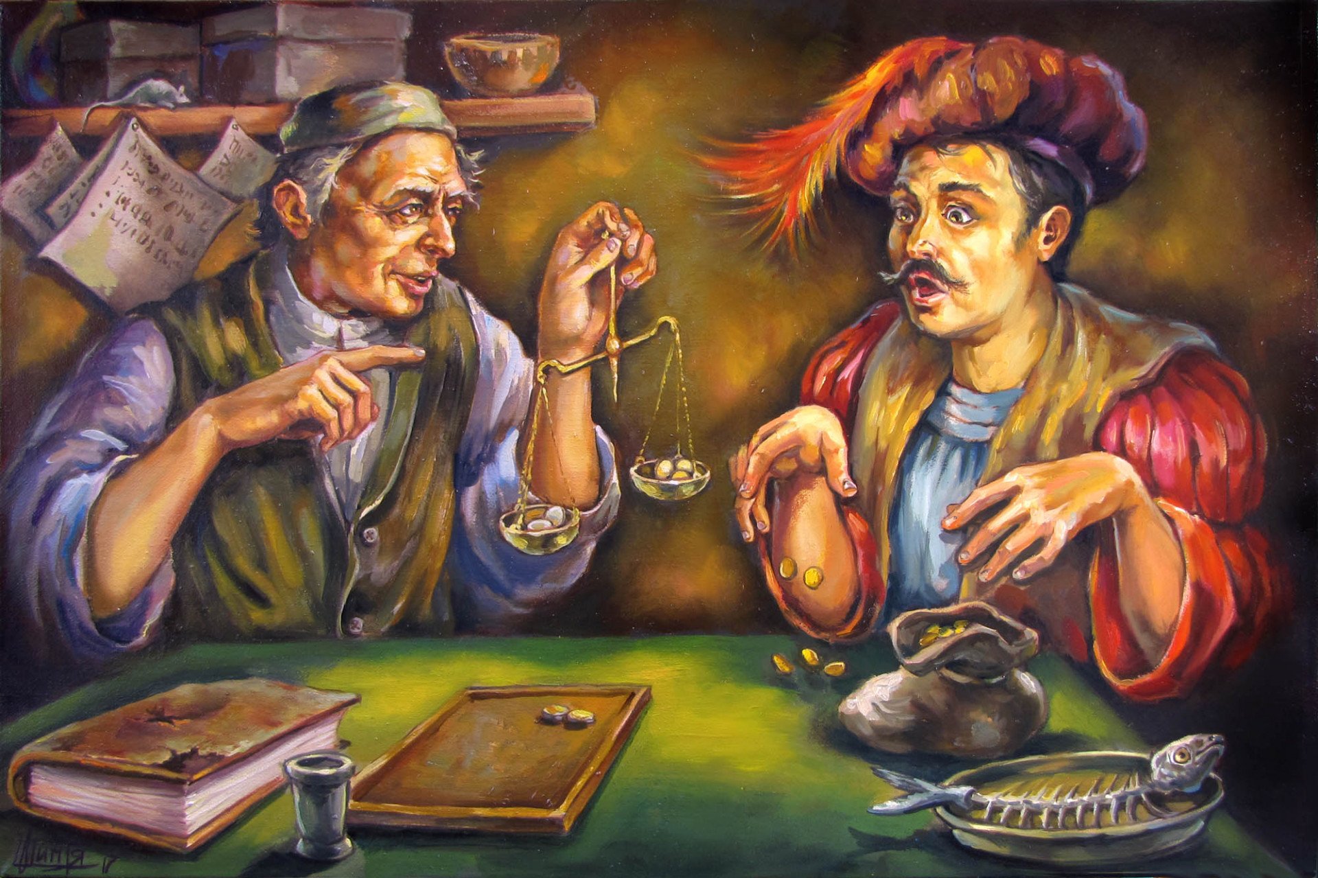 Currency exchange Painting by Kostiantyn Shyptia