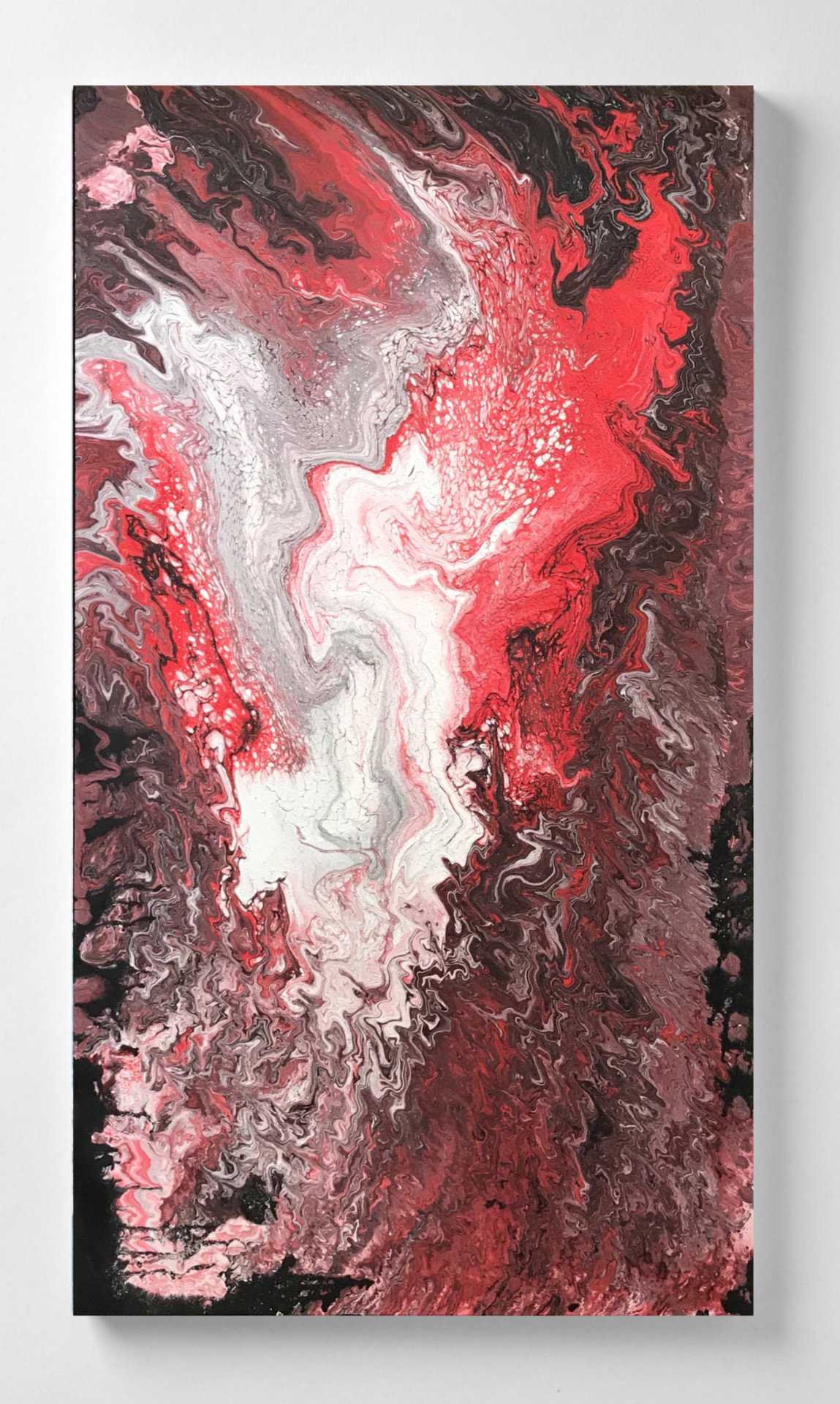 Red flower Painting by Anastasiia Atamanchuk