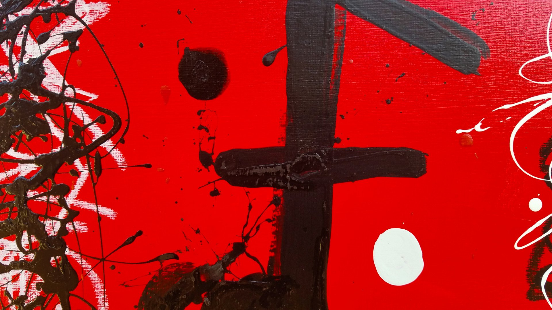 Infinity Simulation in Red Painting by Dave Holt - Jose Art Gallery