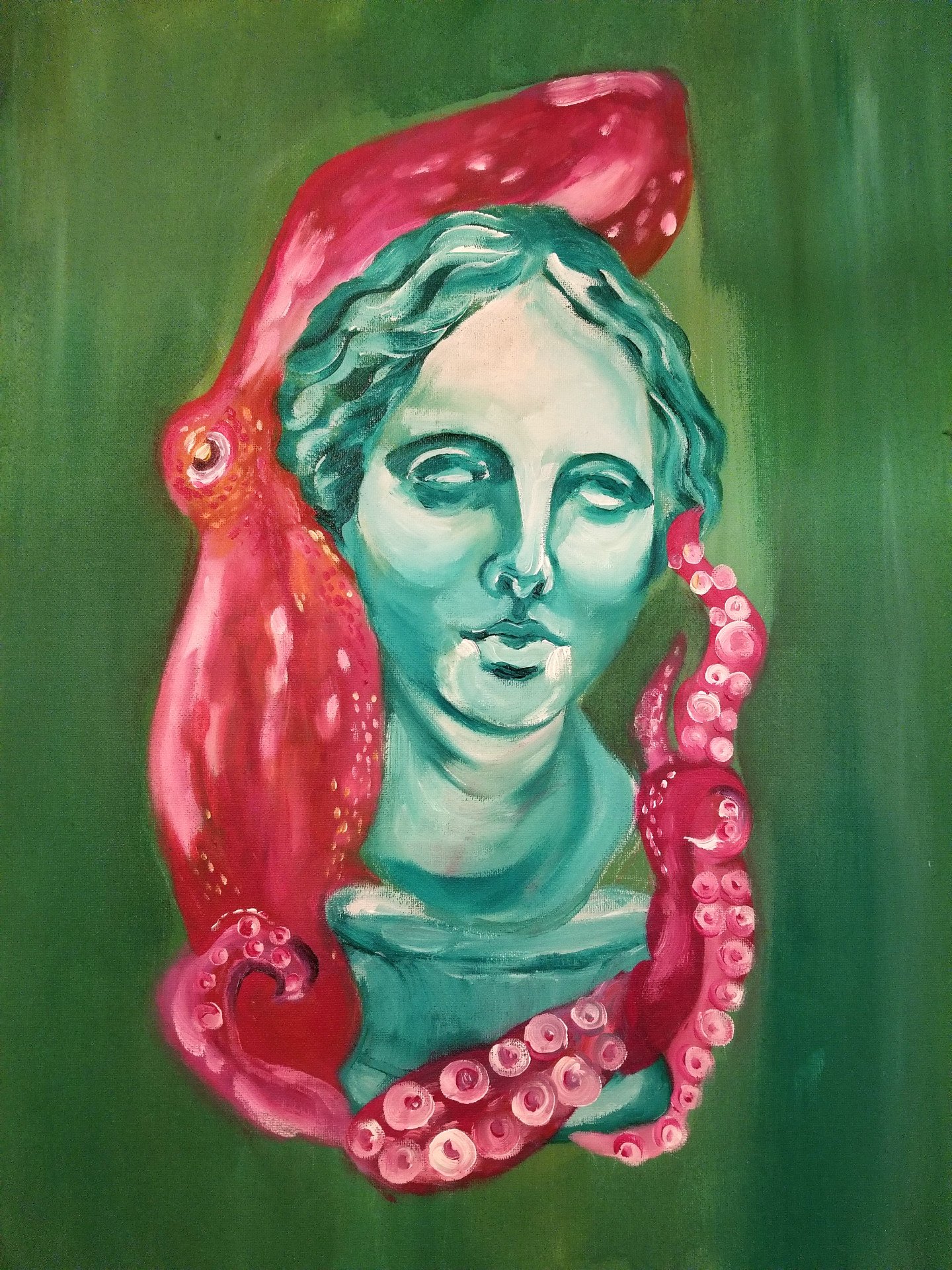 Goddess & Octopus Painting by yuk wa yu - Jose Art Gallery