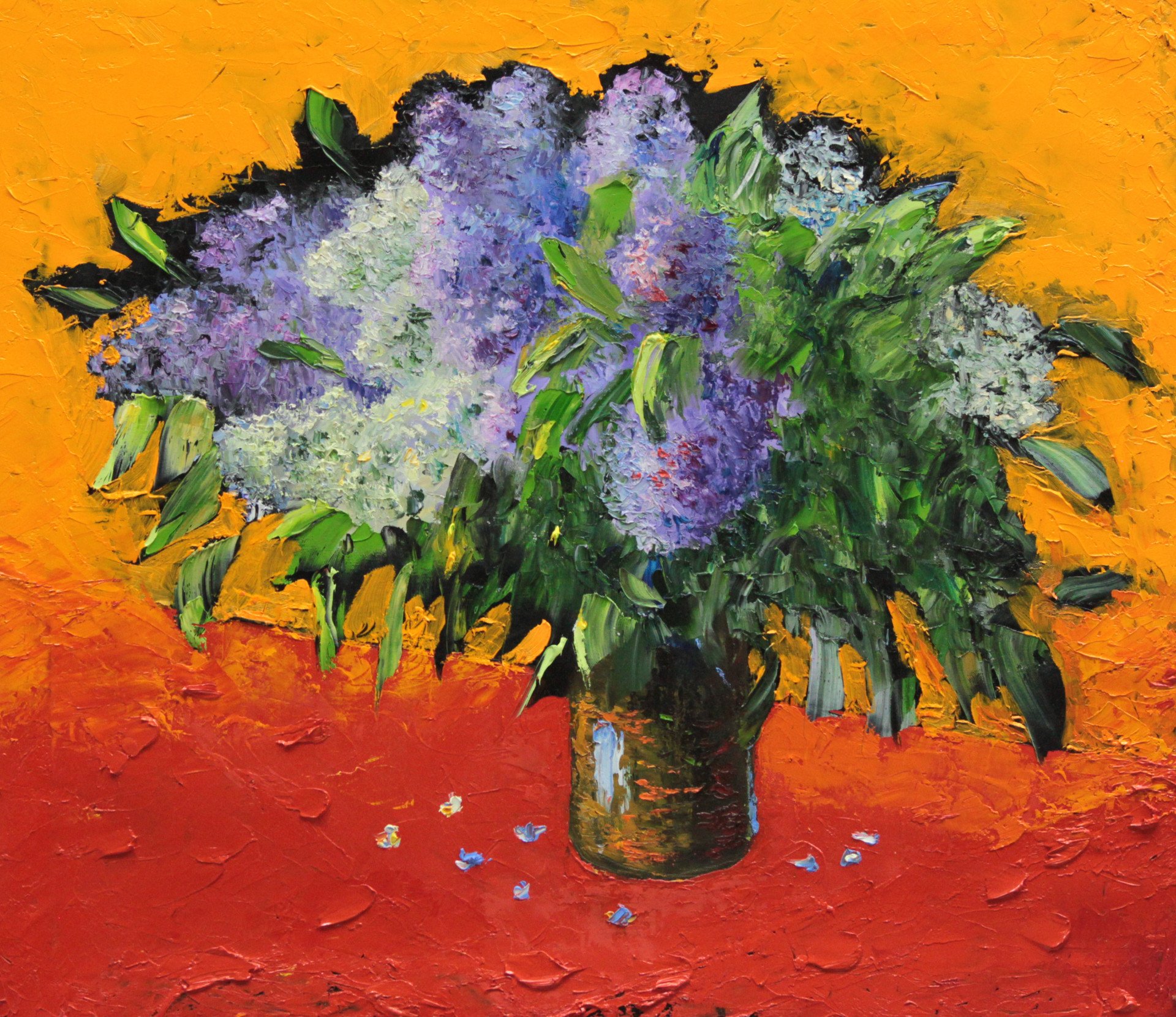 Bouquet lilas Peinture de Aleksandr Joze - Jose Art Gallery
