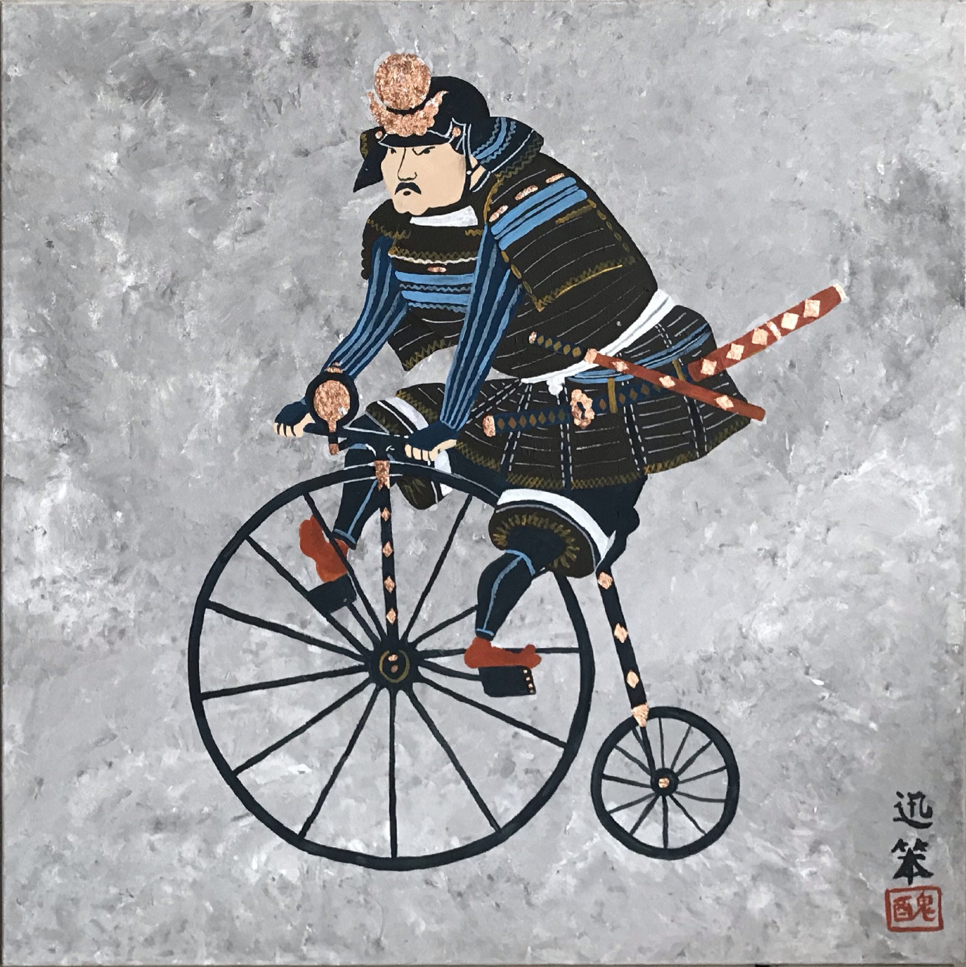 Riddin' San Painting by Anastasiia Atamanchuk