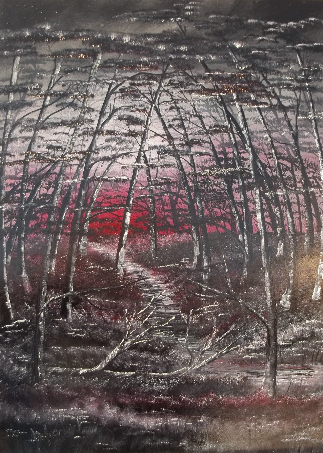 Dark Way Painting by Howard Fenwick - Jose Art Gallery