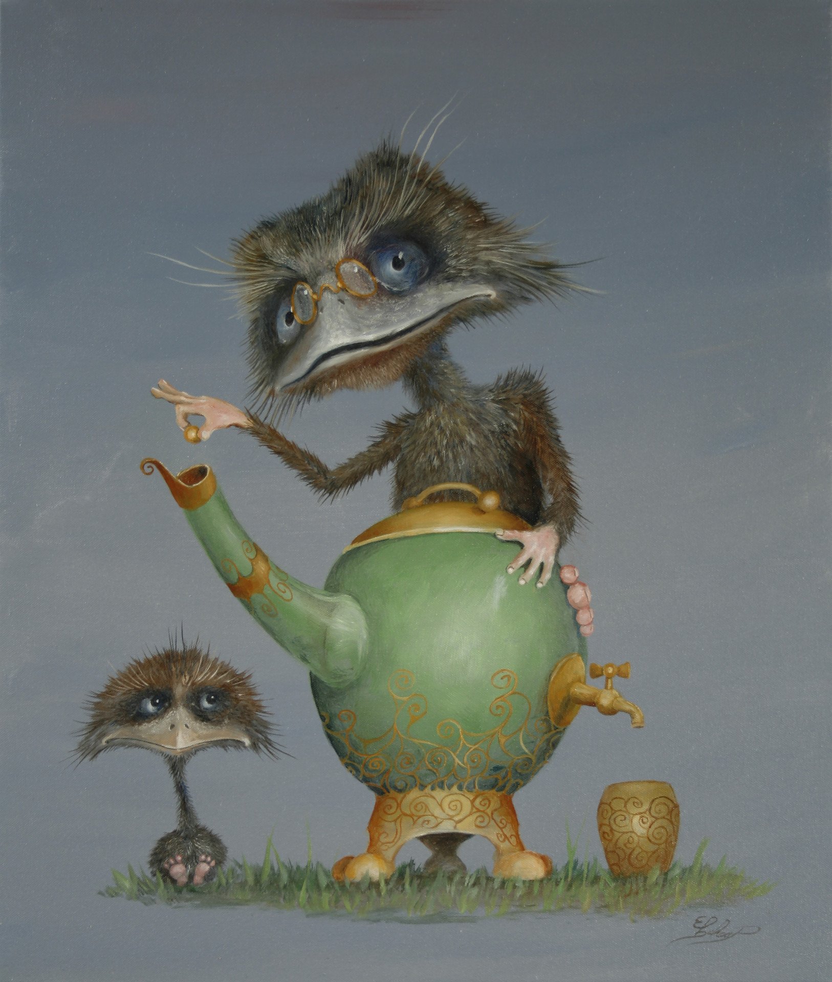 Marble Collector Painting by Ed Schaap - Jose Art Gallery