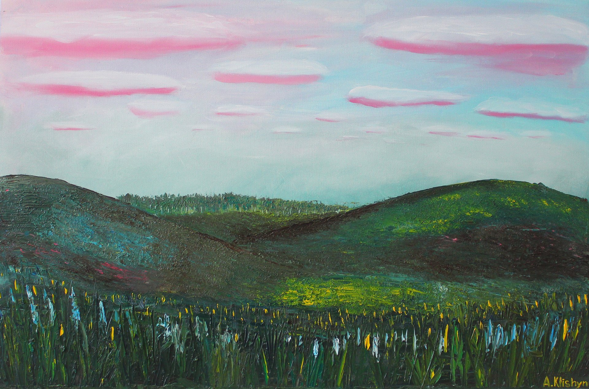 Mysterious meadow Painting by Andriy Klishyn
