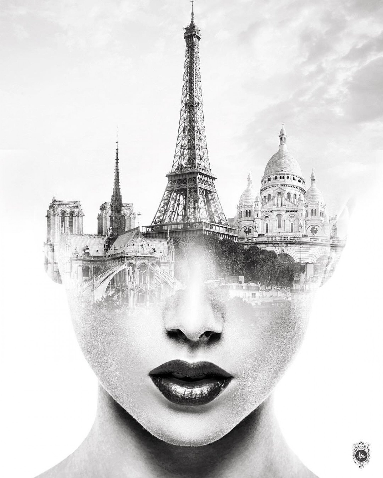 Paris Drawing - Mehdi Raad - Jose Art Gallery