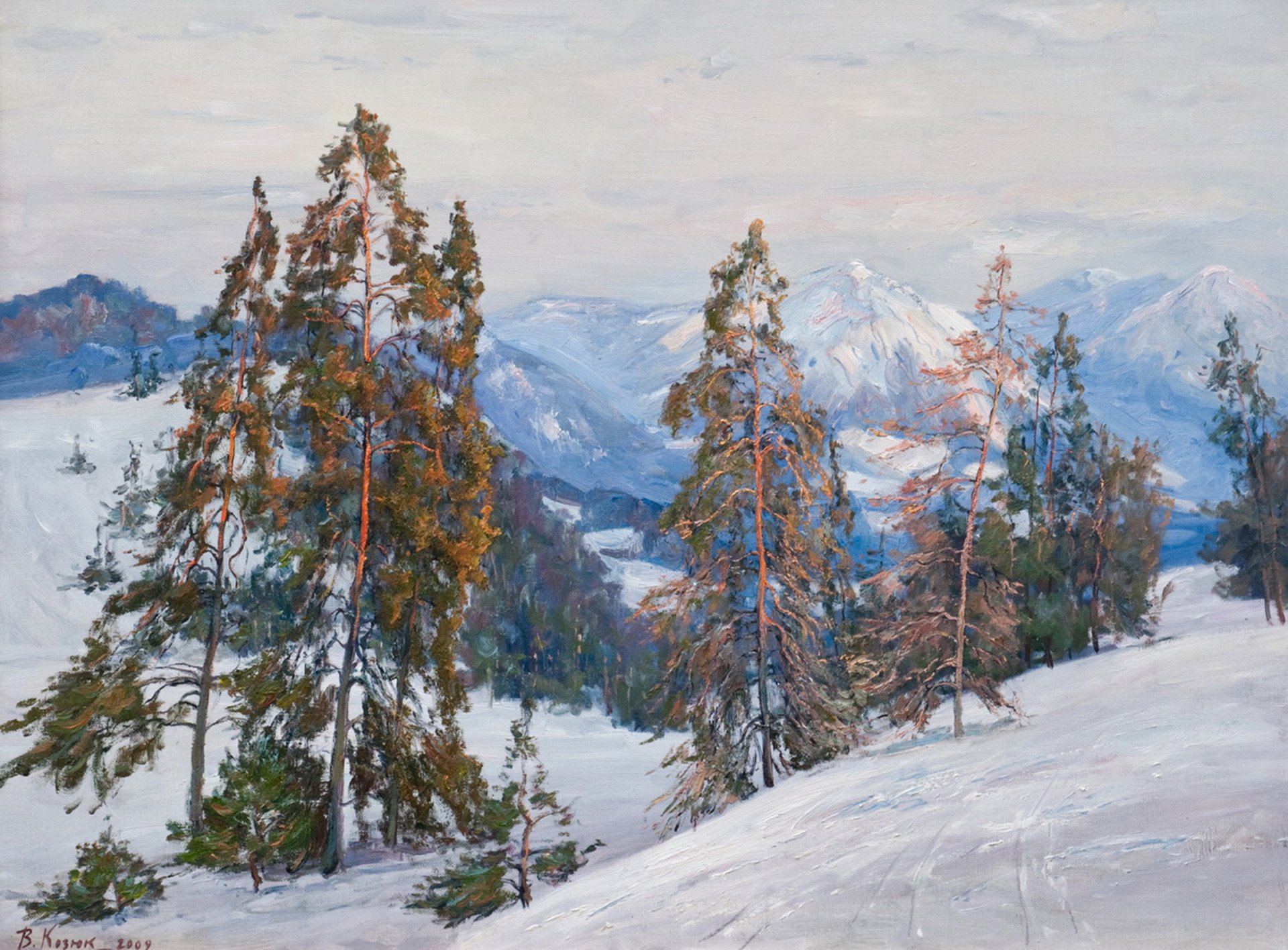 Austrian Beauty Painting by Vladimir Koziuck