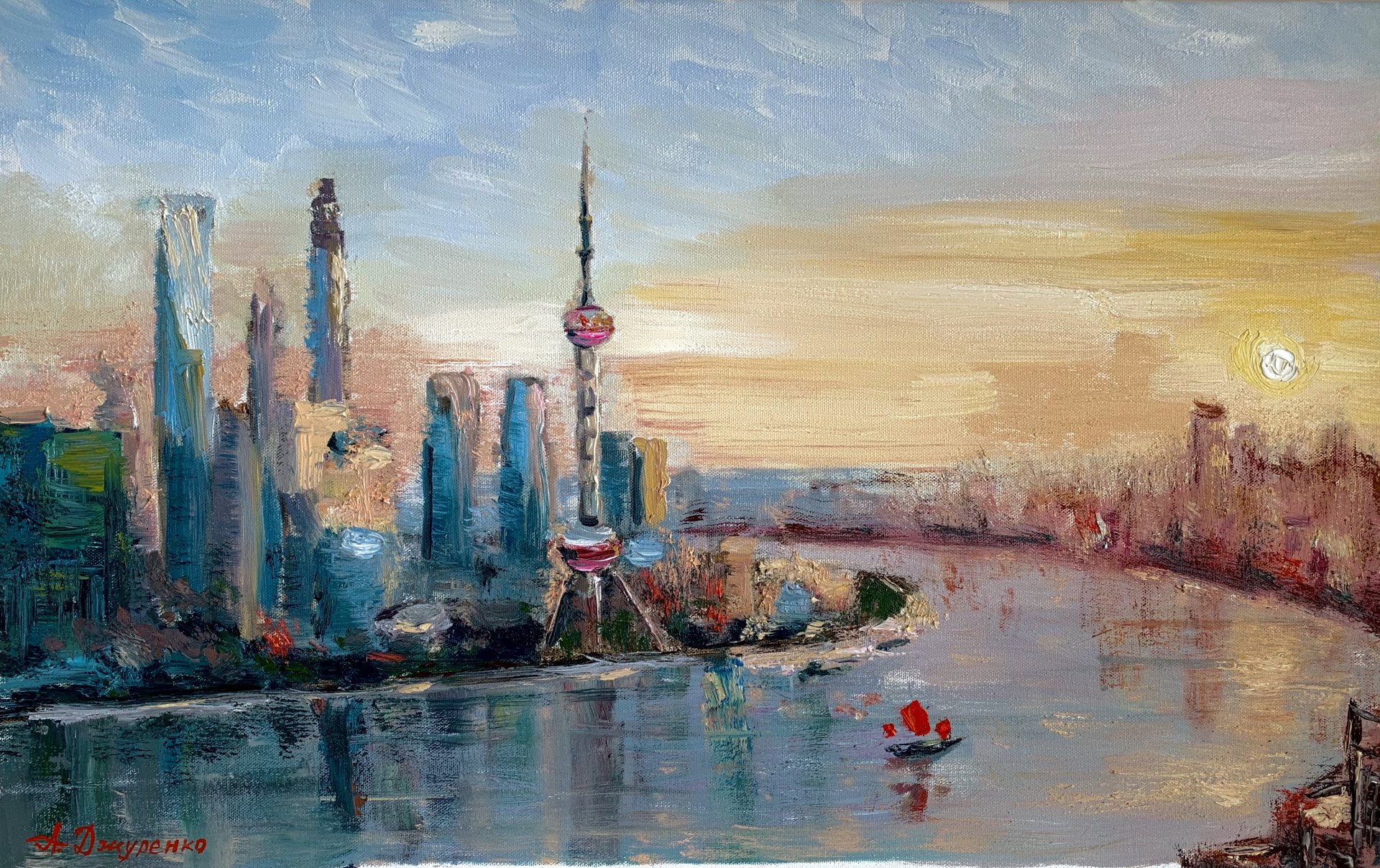 Shanghai Painting by Oleksandra Dzhurenko - Jose Art Gallery