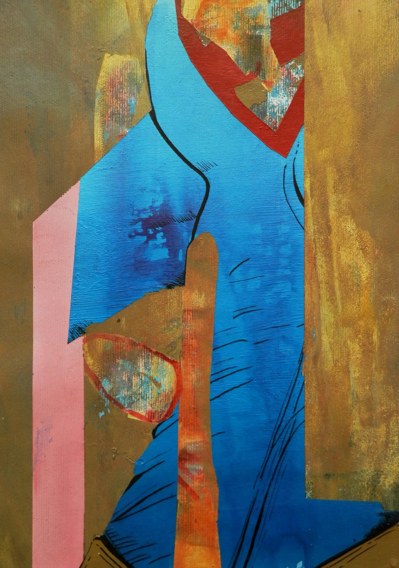 Past and future VI Painting by Miloš Hronec