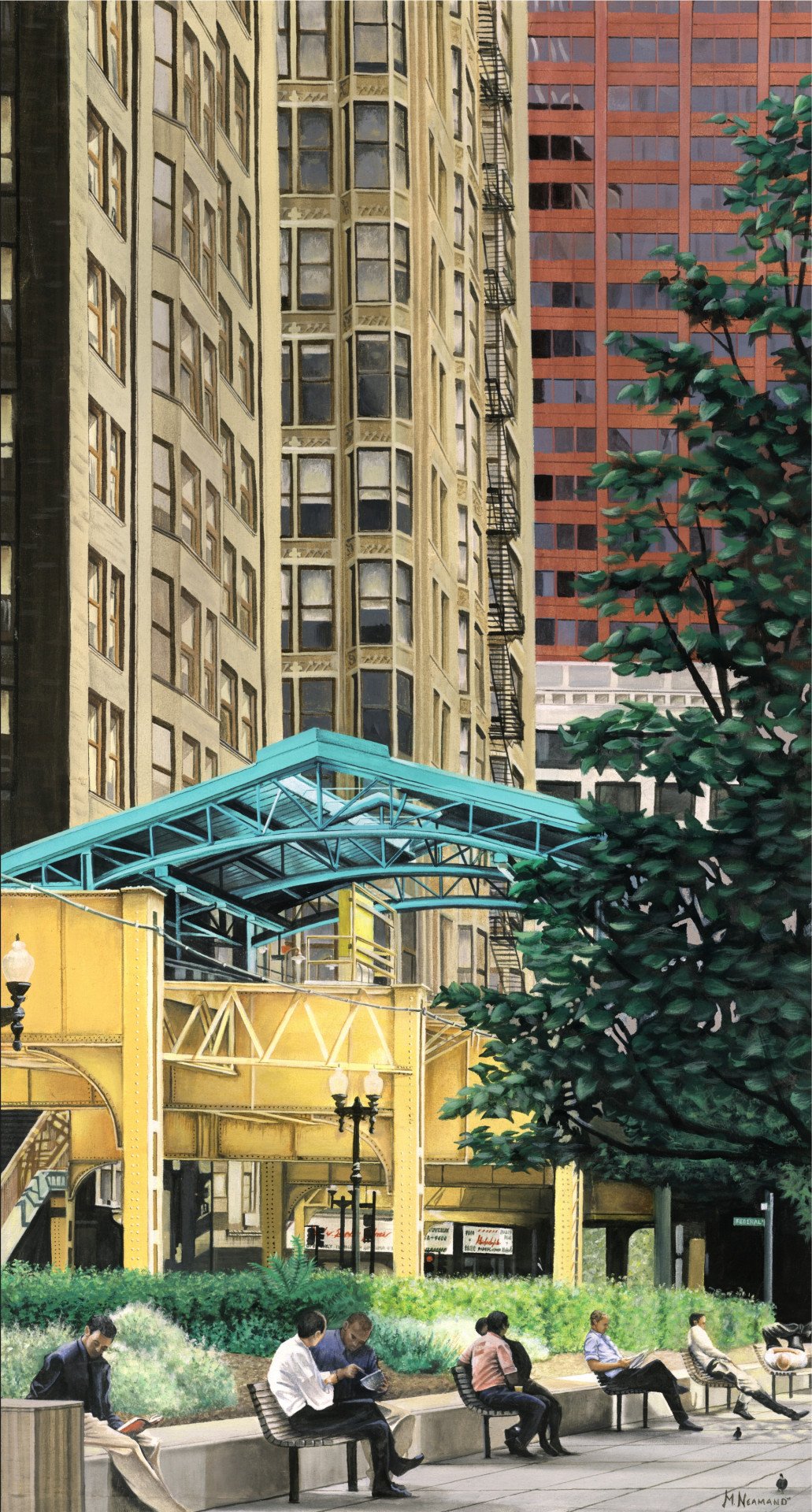 Federal Street Painting by Michael Neamand