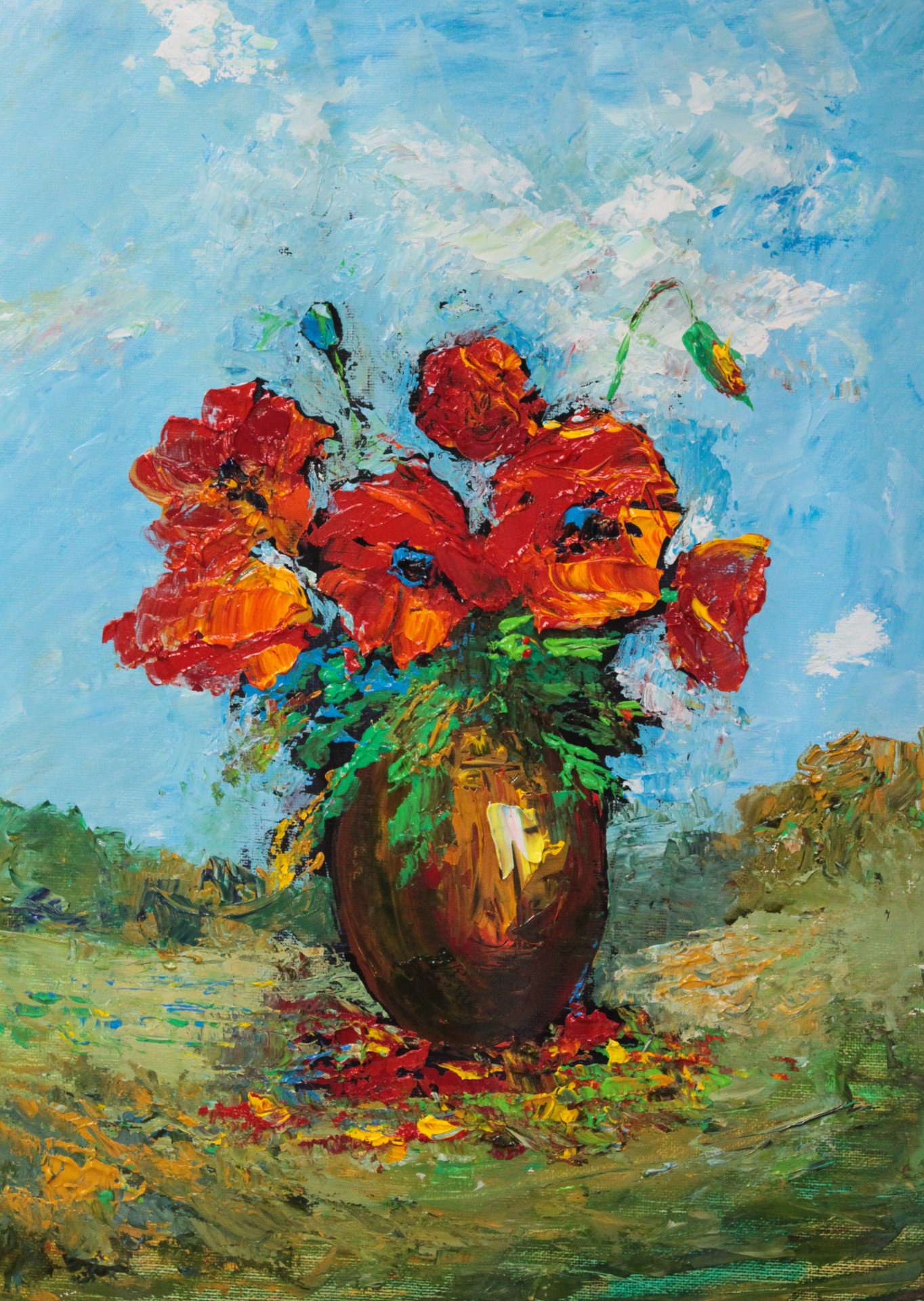 Amapolas Pintura de Aleksandr Joze - Jose Art Gallery