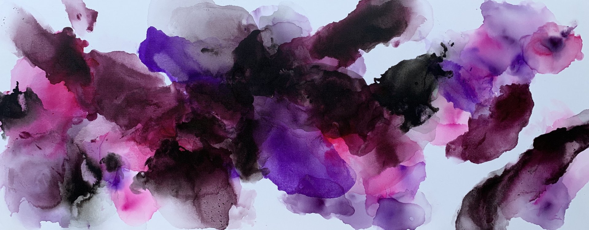 Violet Flame 3, 150x60cm Painting by Veronica Vilsan