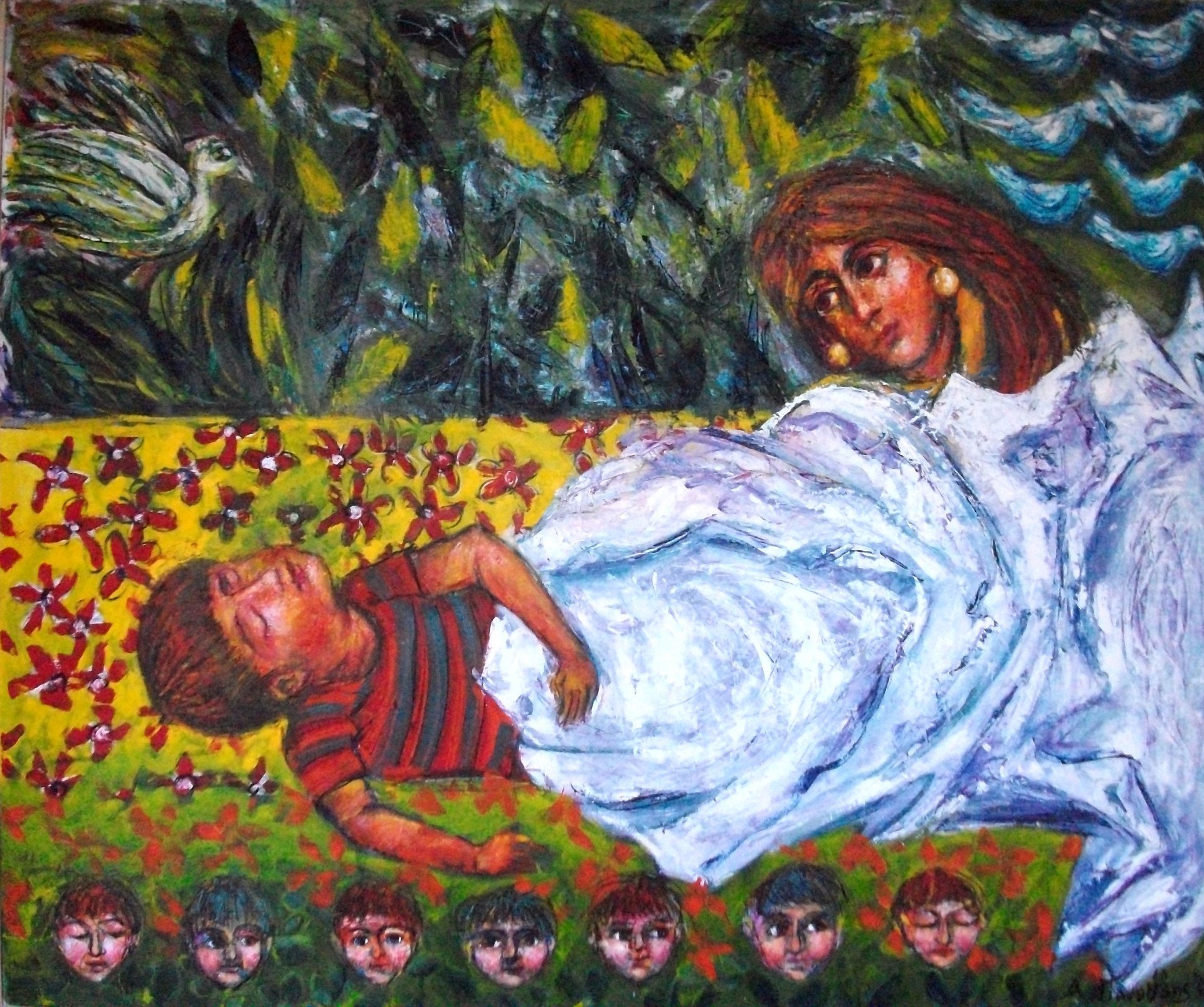 Lullaby Painting by Anikitos Giannoudes - Jose Art Gallery