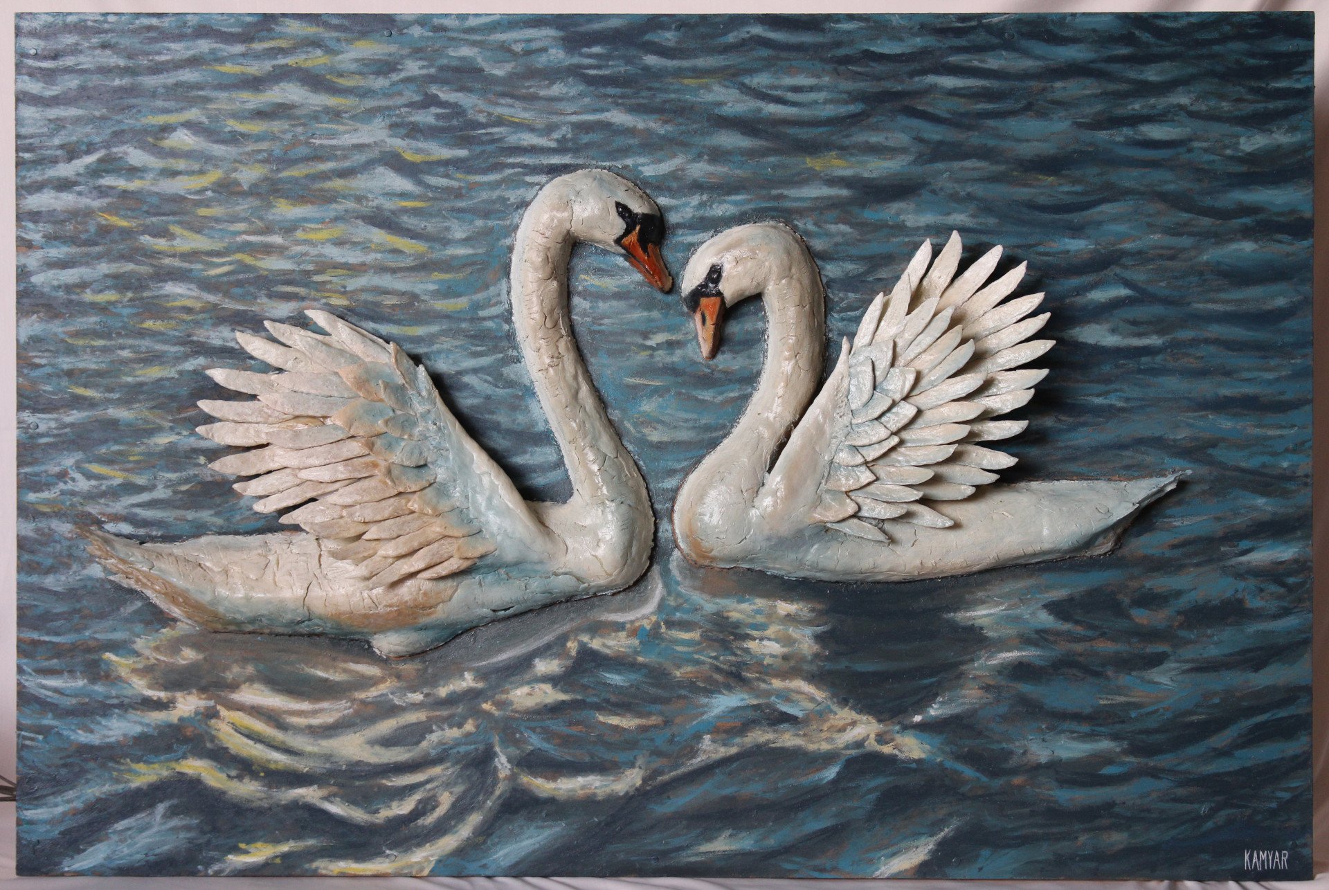 Swans Sculpture - Kamyar Tarikhi - Jose Art Gallery