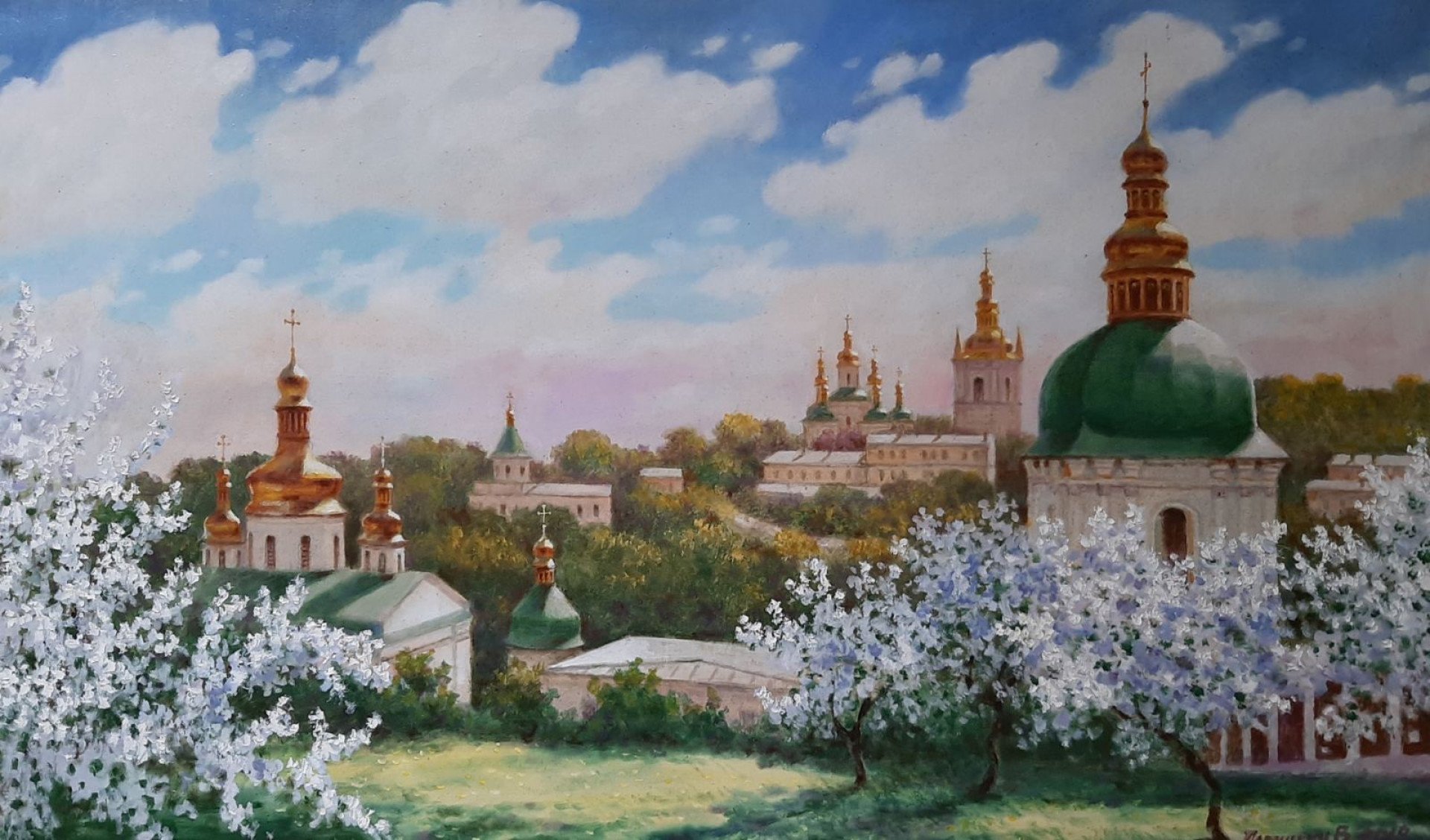 Kyiv-Pechersk Lavra Painting by Vladislav Doronkin