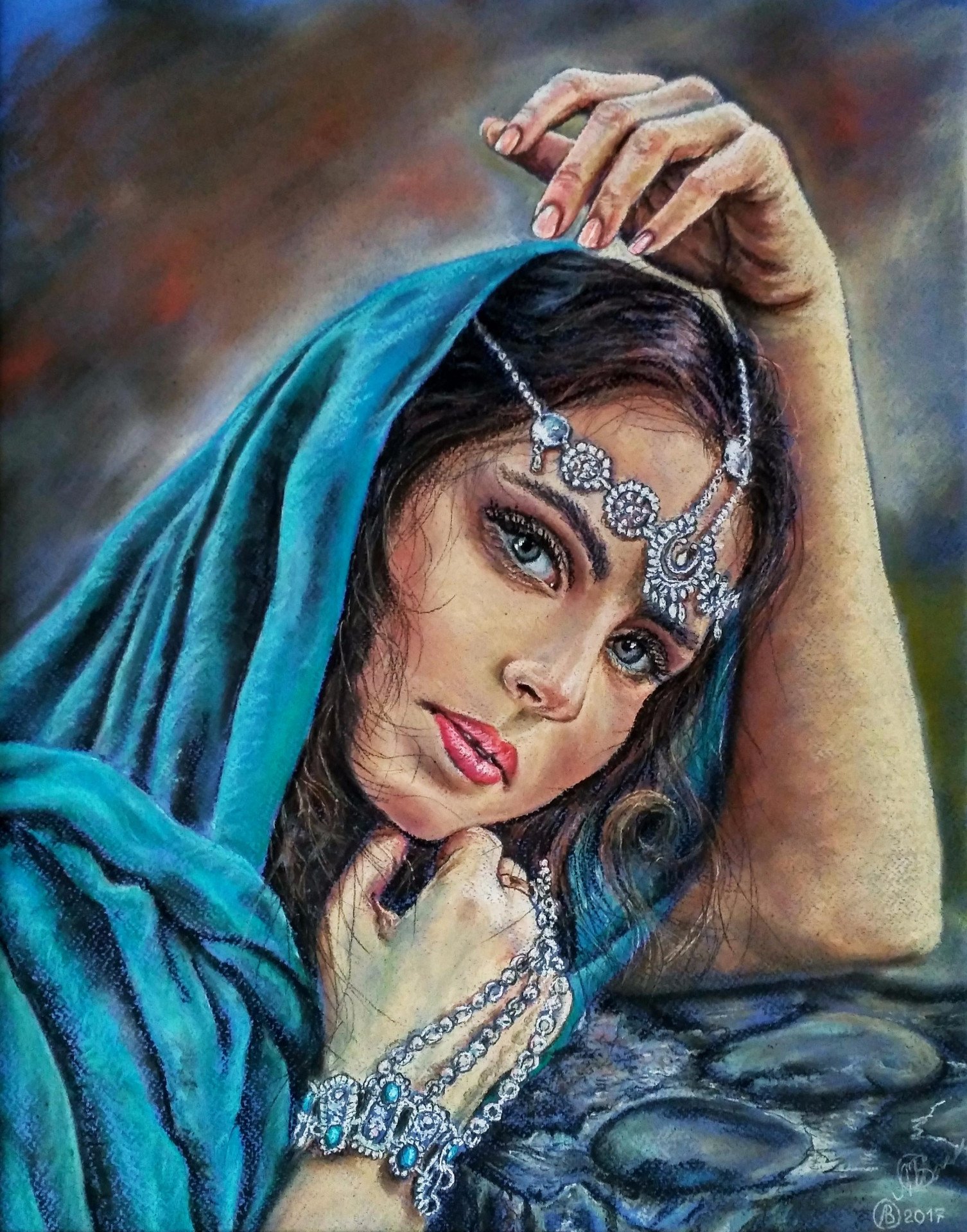 Princess Amira Painting by Basil Linnik - Jose Art Gallery