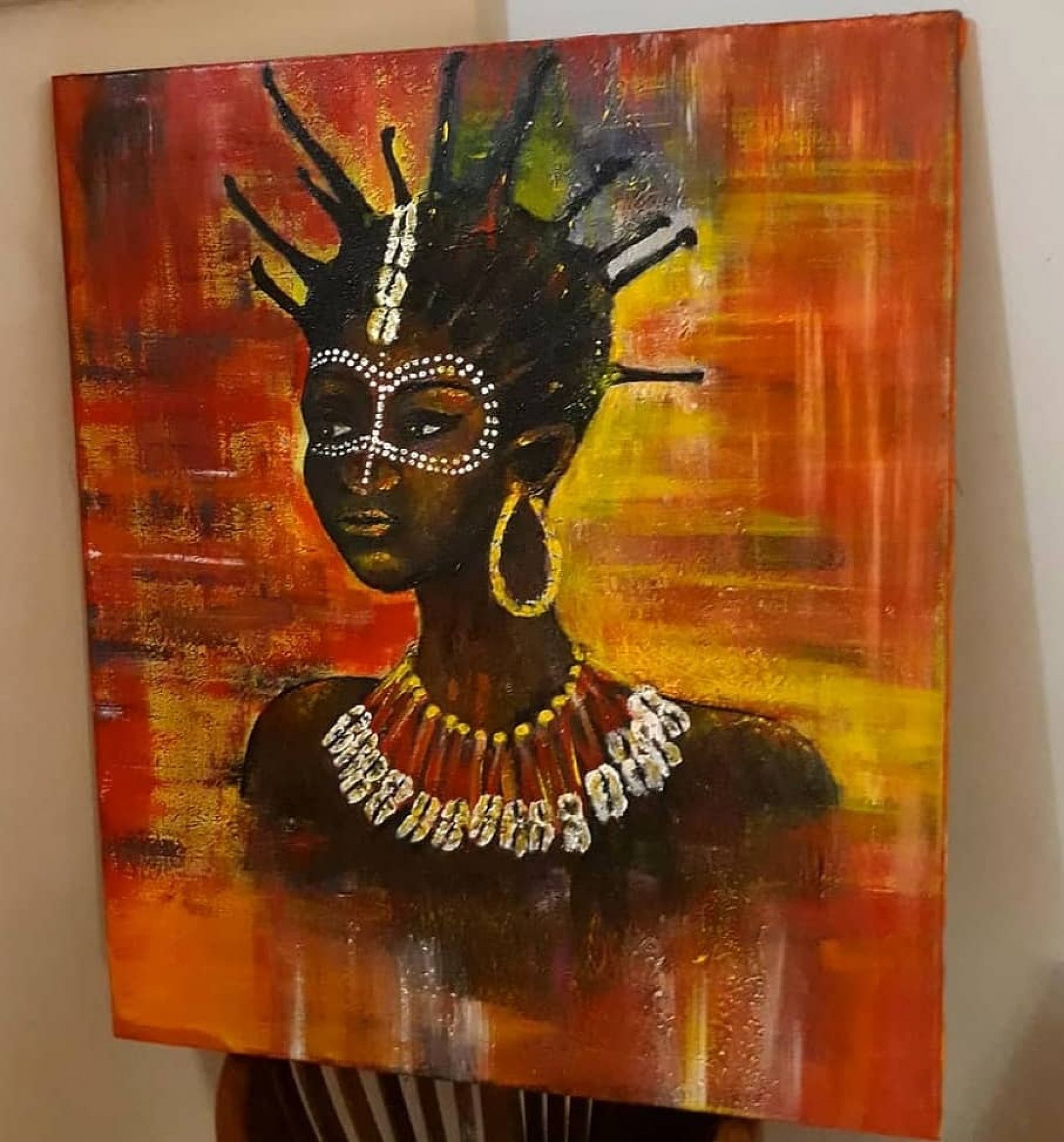 Umhlanga (reed dance) Painting by OkeArts African Exhibitions