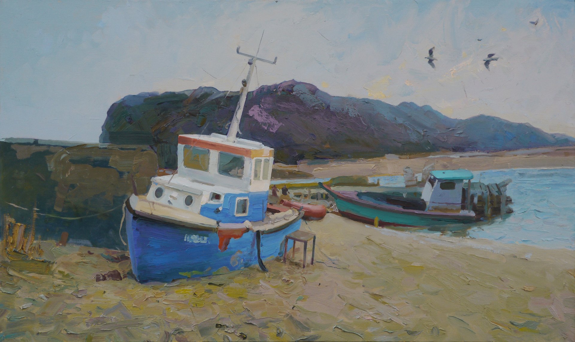 North shore Painting by Victor Onyshchenko