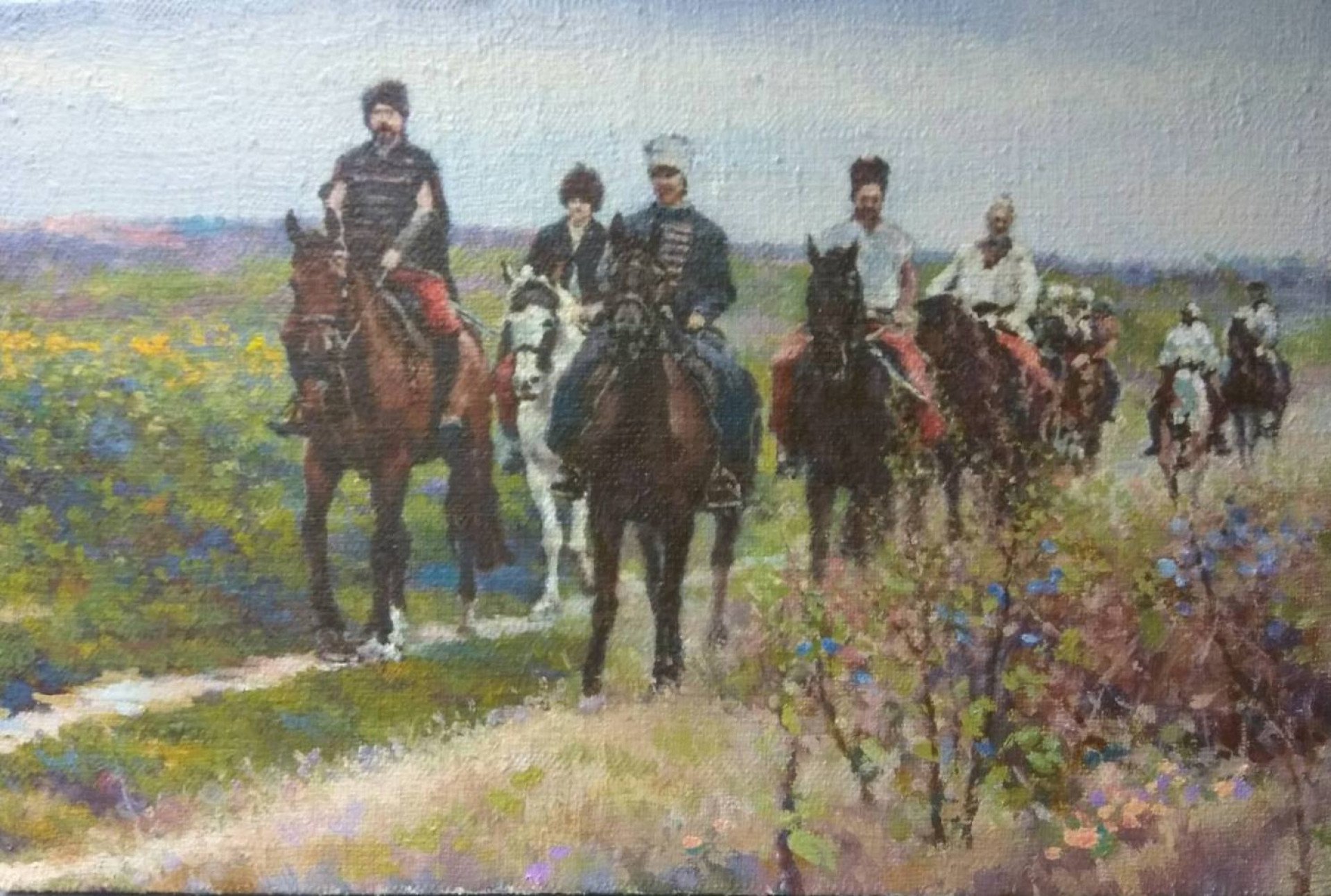 Cossack band Painting by Sergey Kiriyenko - Jose Art Gallery