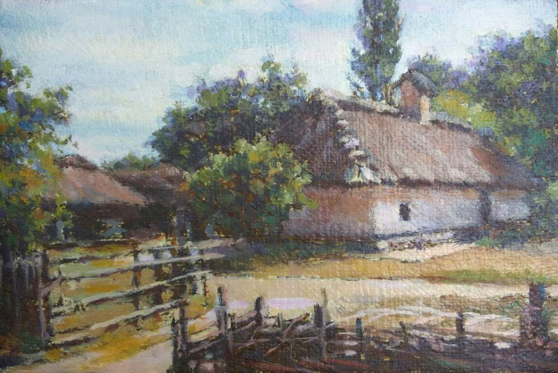Country estate Painting by Sergey Kiriyenko