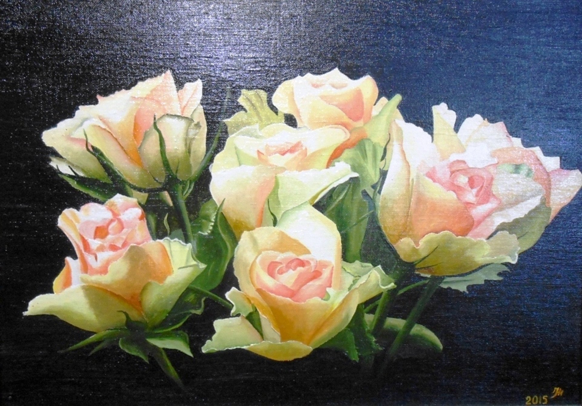 3D roses Painting by Nikolai Zhupikov - Jose Art Gallery