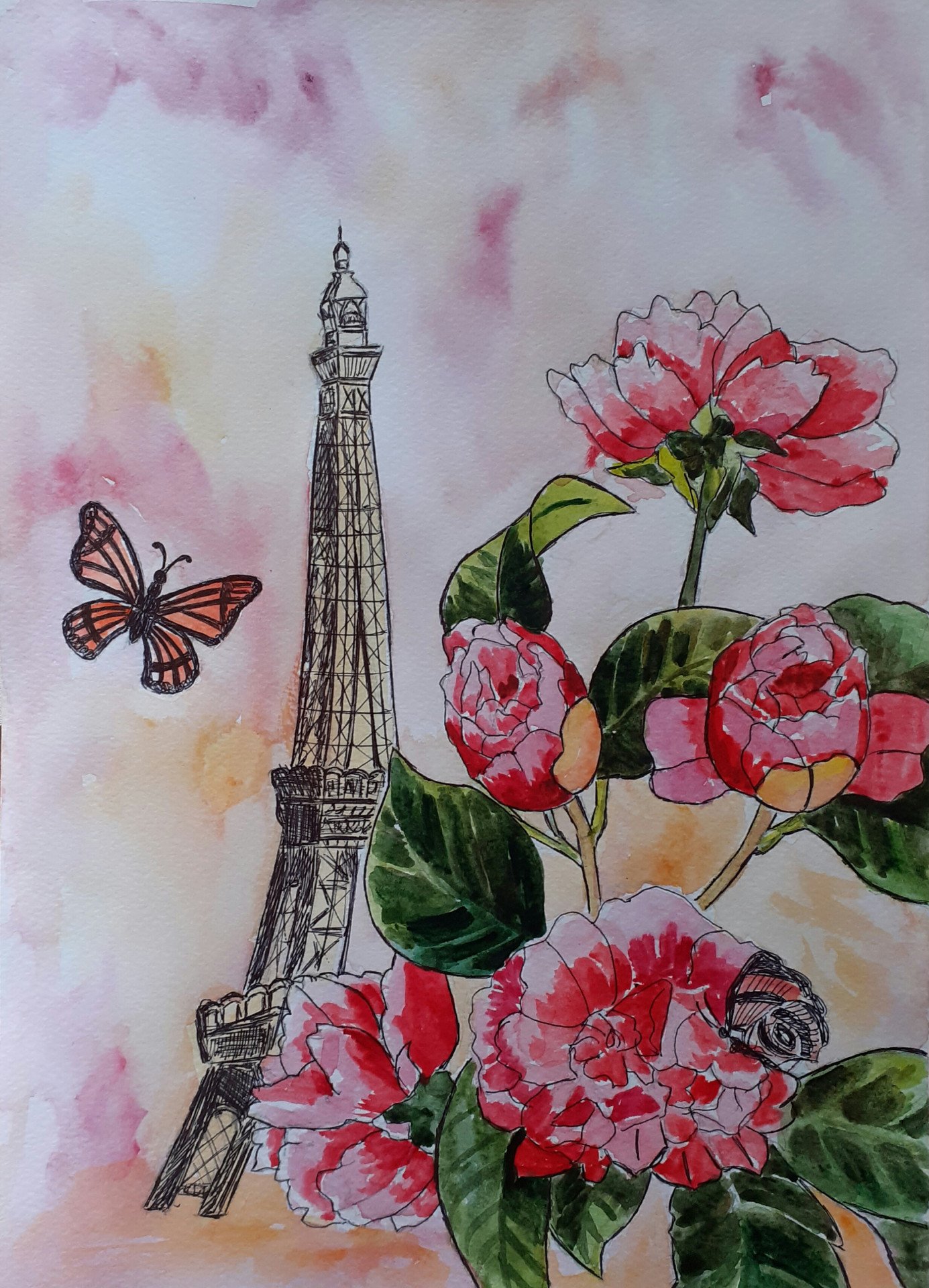 Paris in colors Painting by Daria Kornienko