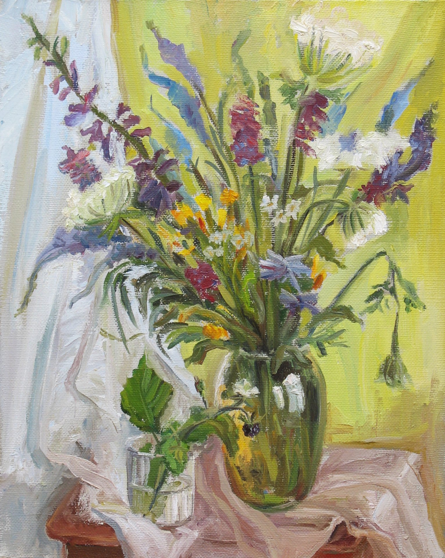 Still life with wild flowers Digital Art - Elena Lykhodid