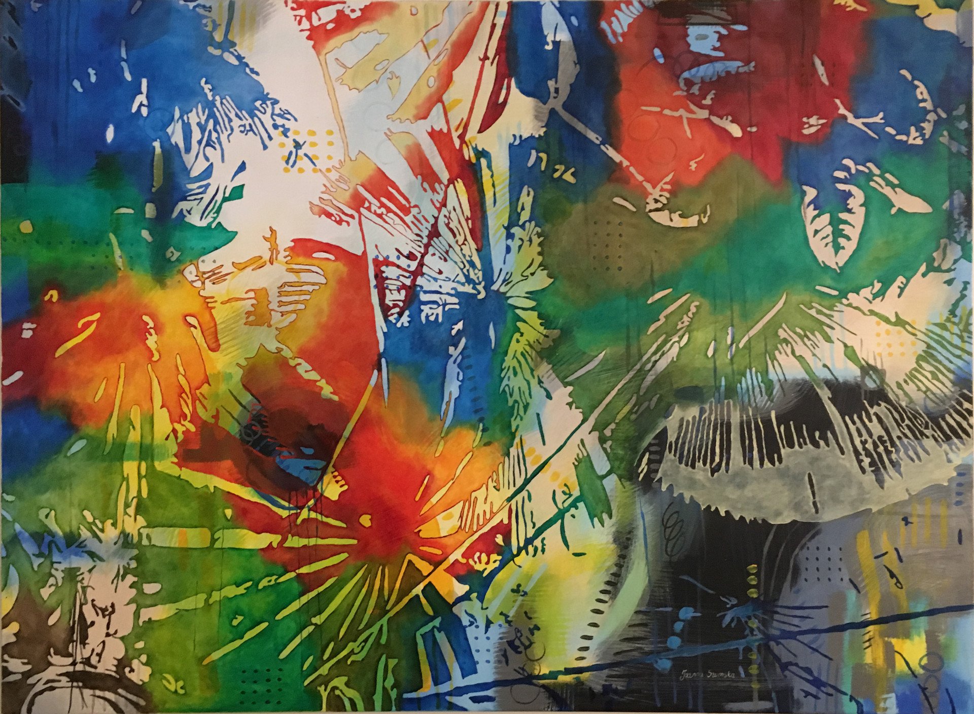 Hot wind Painting by Joanna Szumska - Jose Art Gallery