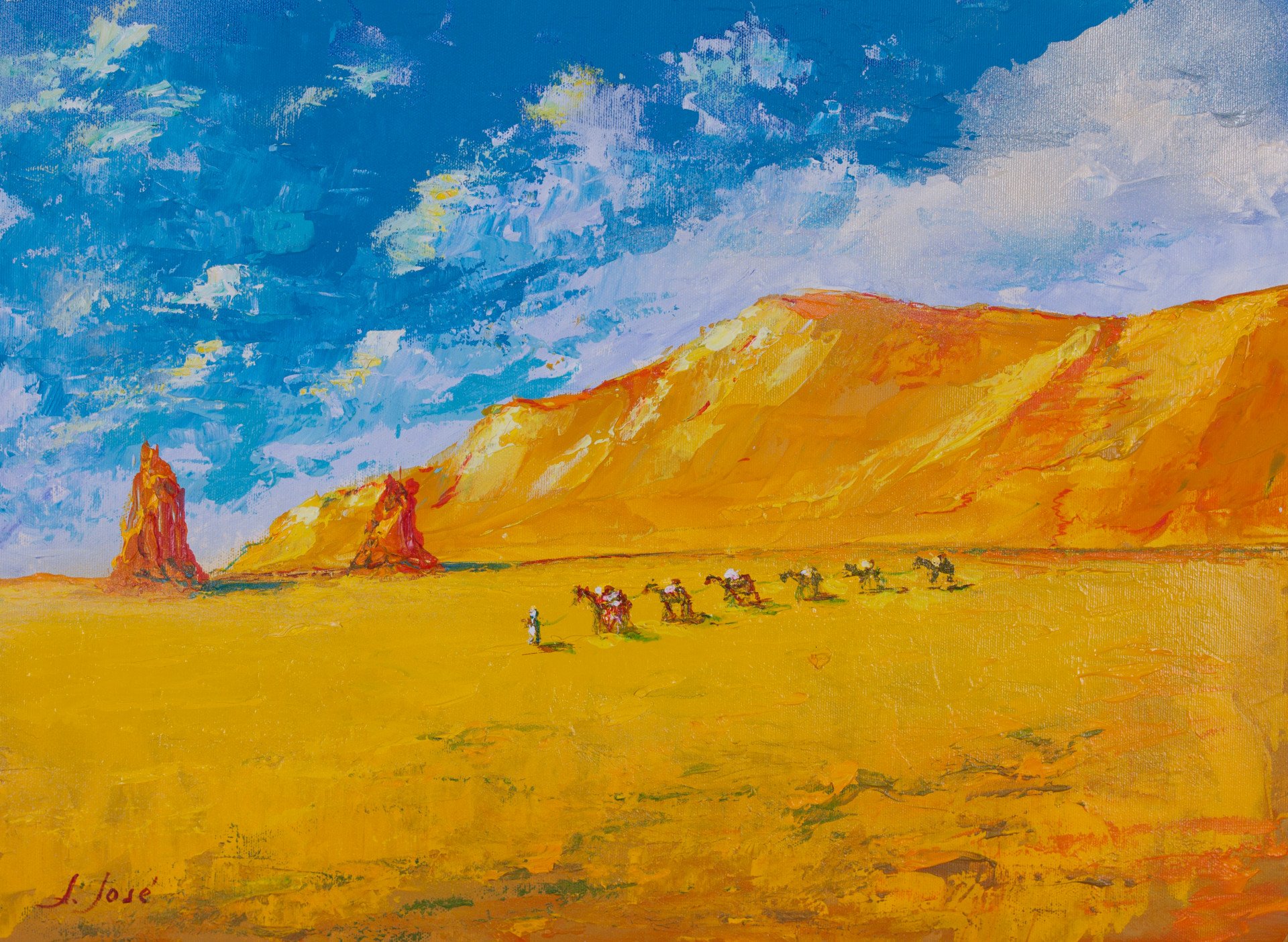 Saudis Painting by Alexander Jose - Jose Art Gallery