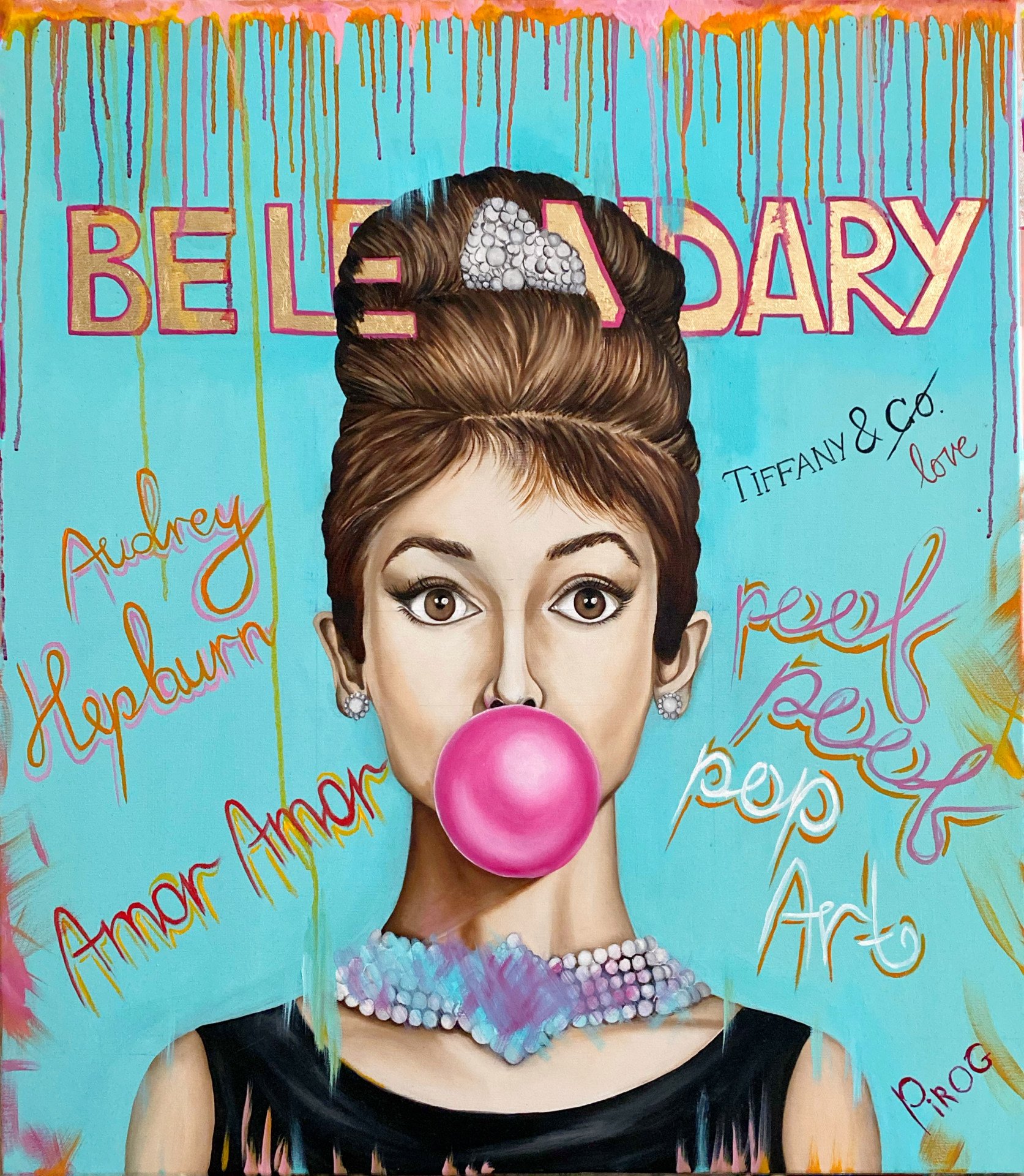 Pop Audrey Painting by Viktoriya Pirog - Jose Art Gallery